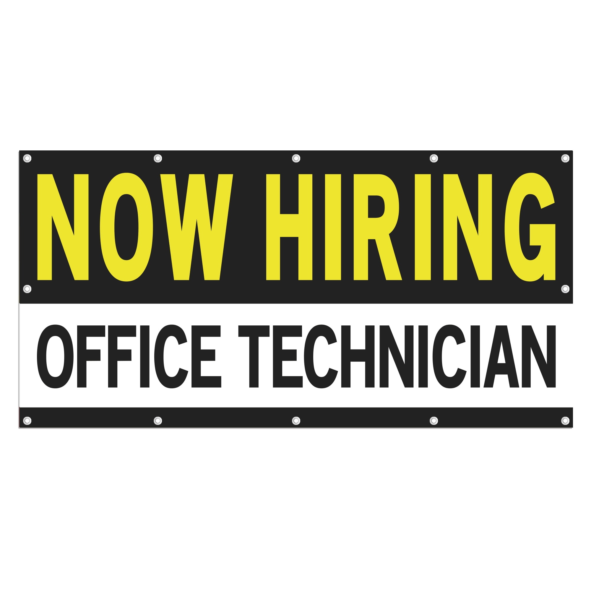 Now Hiring Office Technician 13 oz Heavy Duty Vinyl Banner Office ...