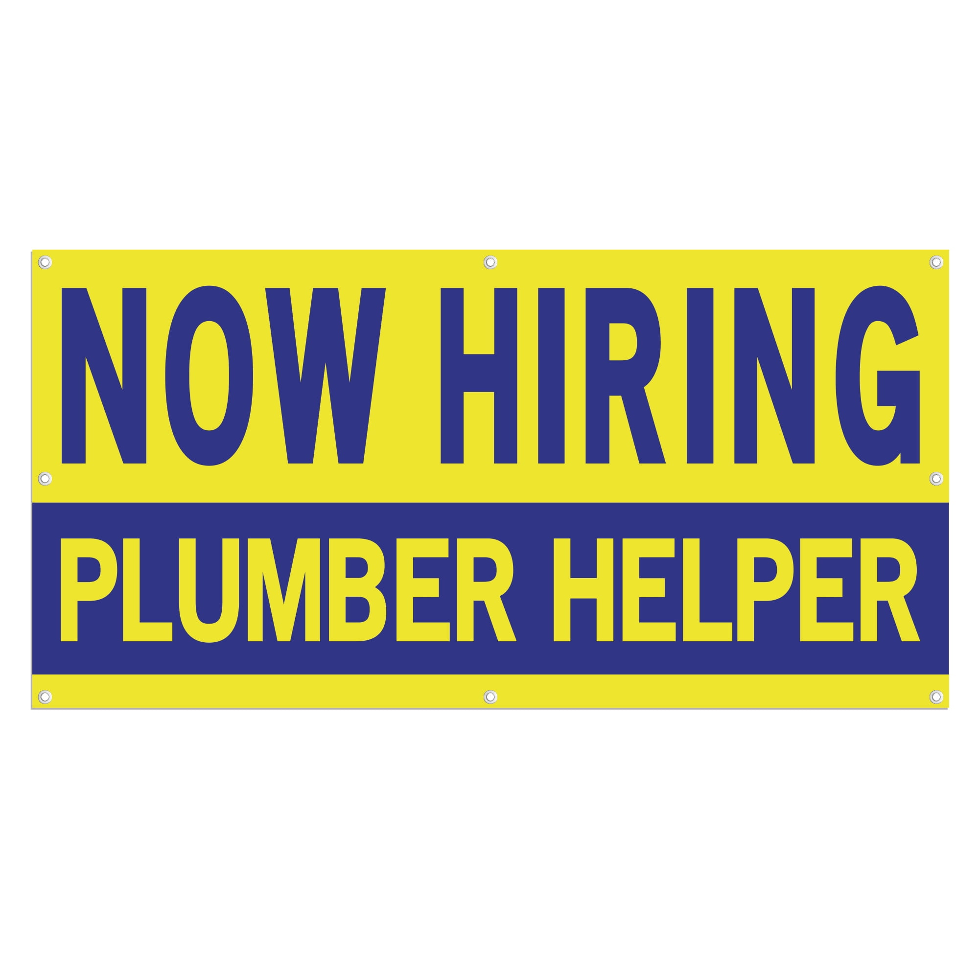 Now Hiring Plumber Helper 13 oz Heavy Duty Vinyl Banner Plumber ...