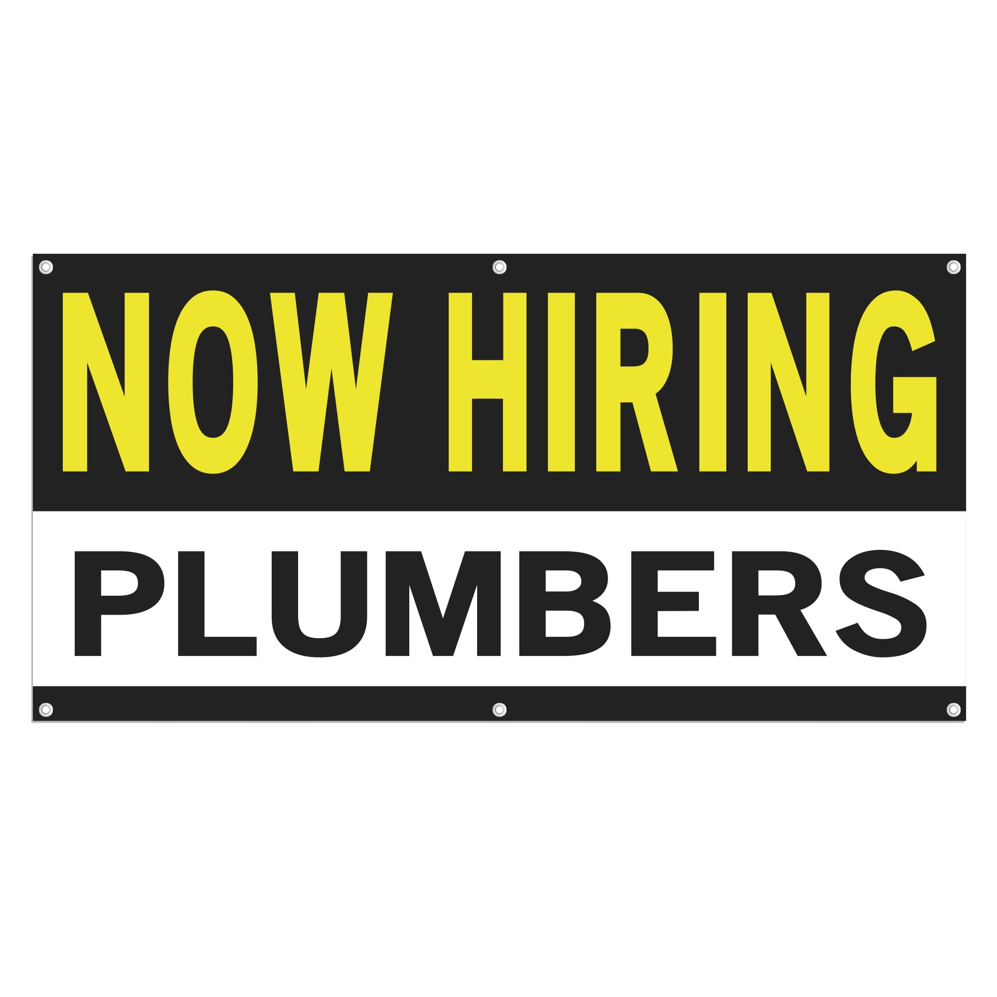 Now Hiring Plumbers 13 oz Heavy Duty Vinyl Banner Jobs Available ...
