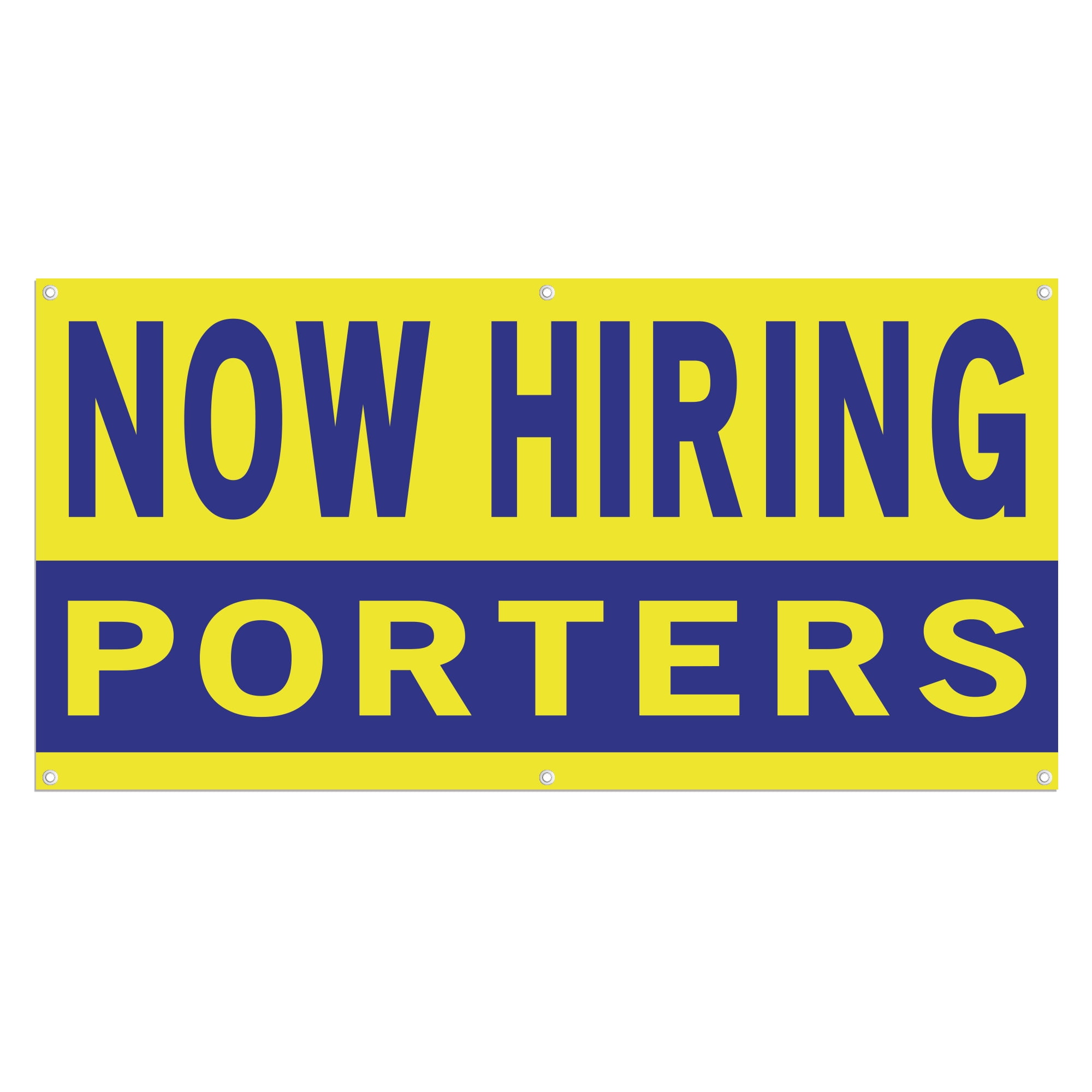 Now Hiring Porters 13 oz Heavy Duty Vinyl Banner Porter Jobs Available ...