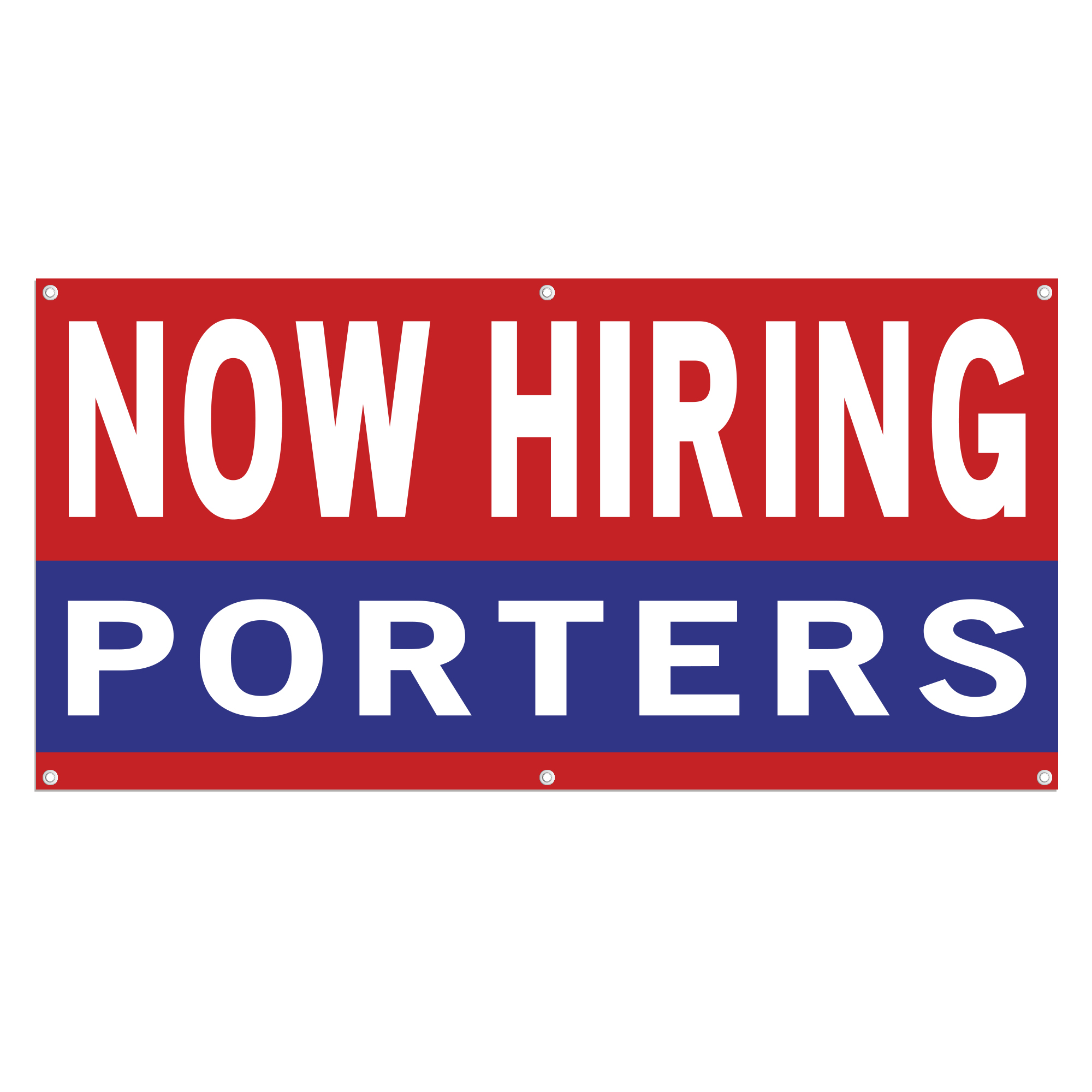 Now Hiring Porters 13 oz Heavy Duty Vinyl Banner Porter Jobs Available ...