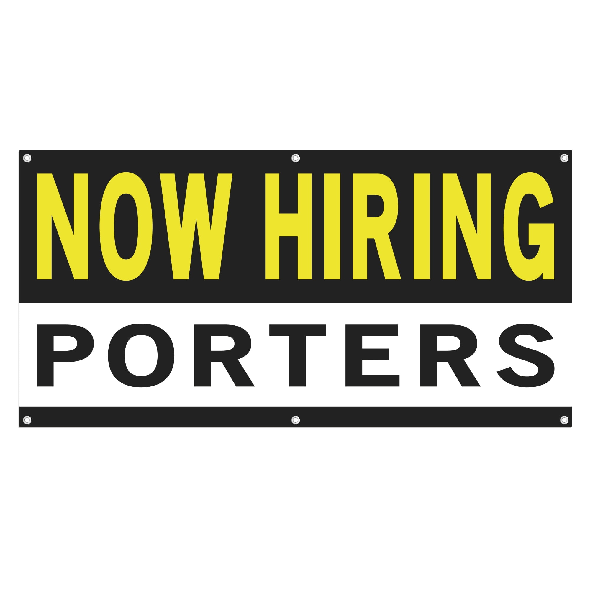 Now Hiring Porters 13 oz Heavy Duty Vinyl Banner Porter Jobs Available ...