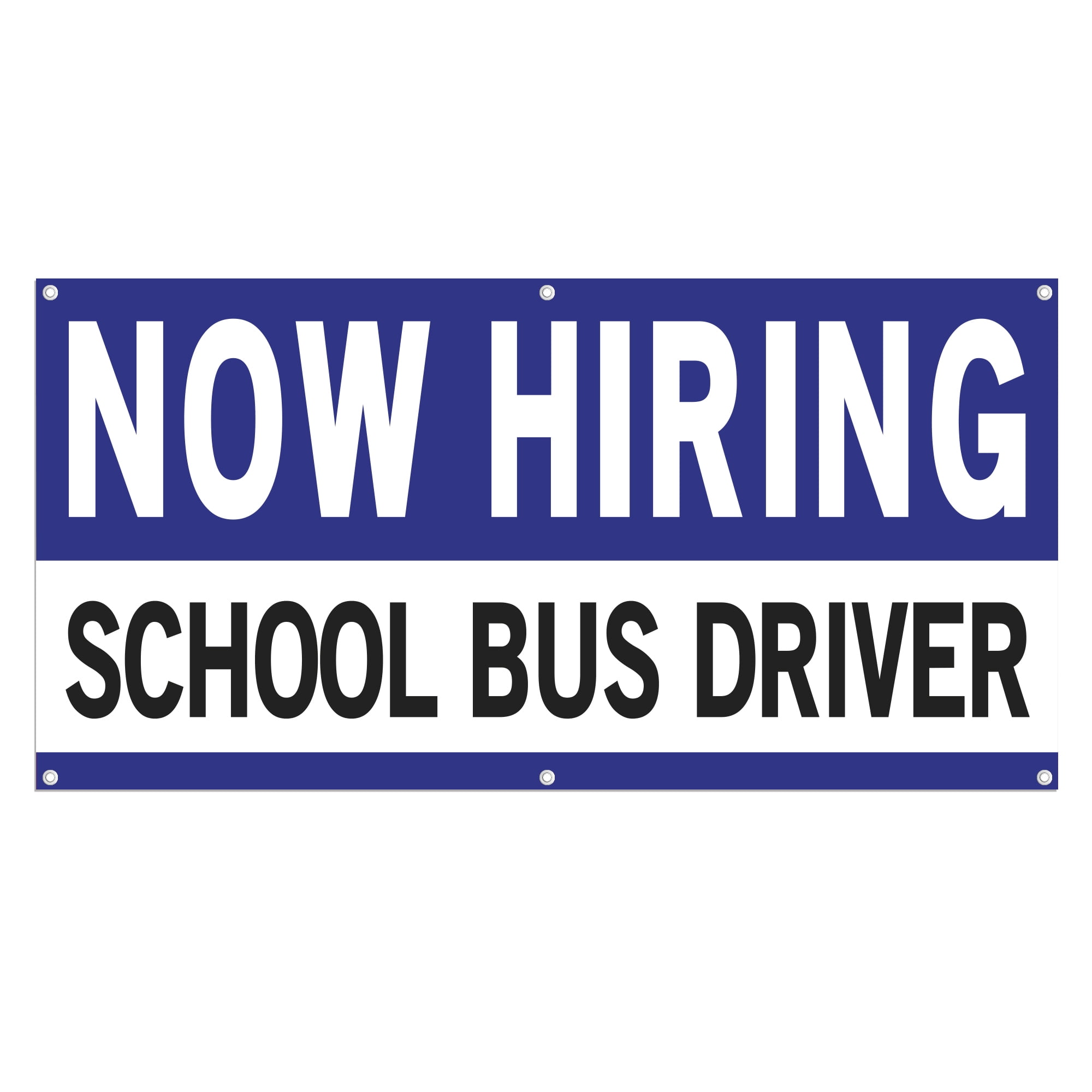 Now Hiring School Bus Drivers 13 oz Heavy Duty Vinyl Banner School Bus ...