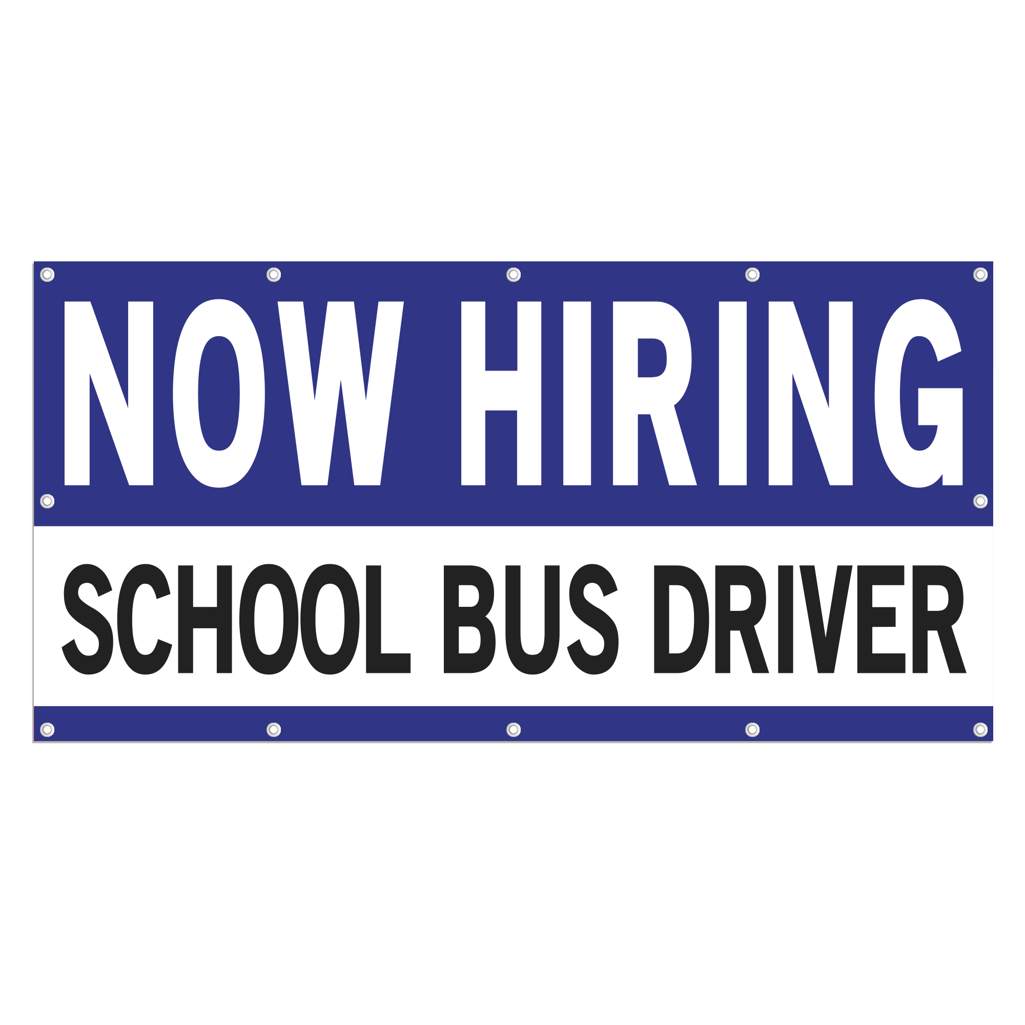 Now Hiring School Bus Drivers 13 oz Heavy Duty Vinyl Banner School Bus ...