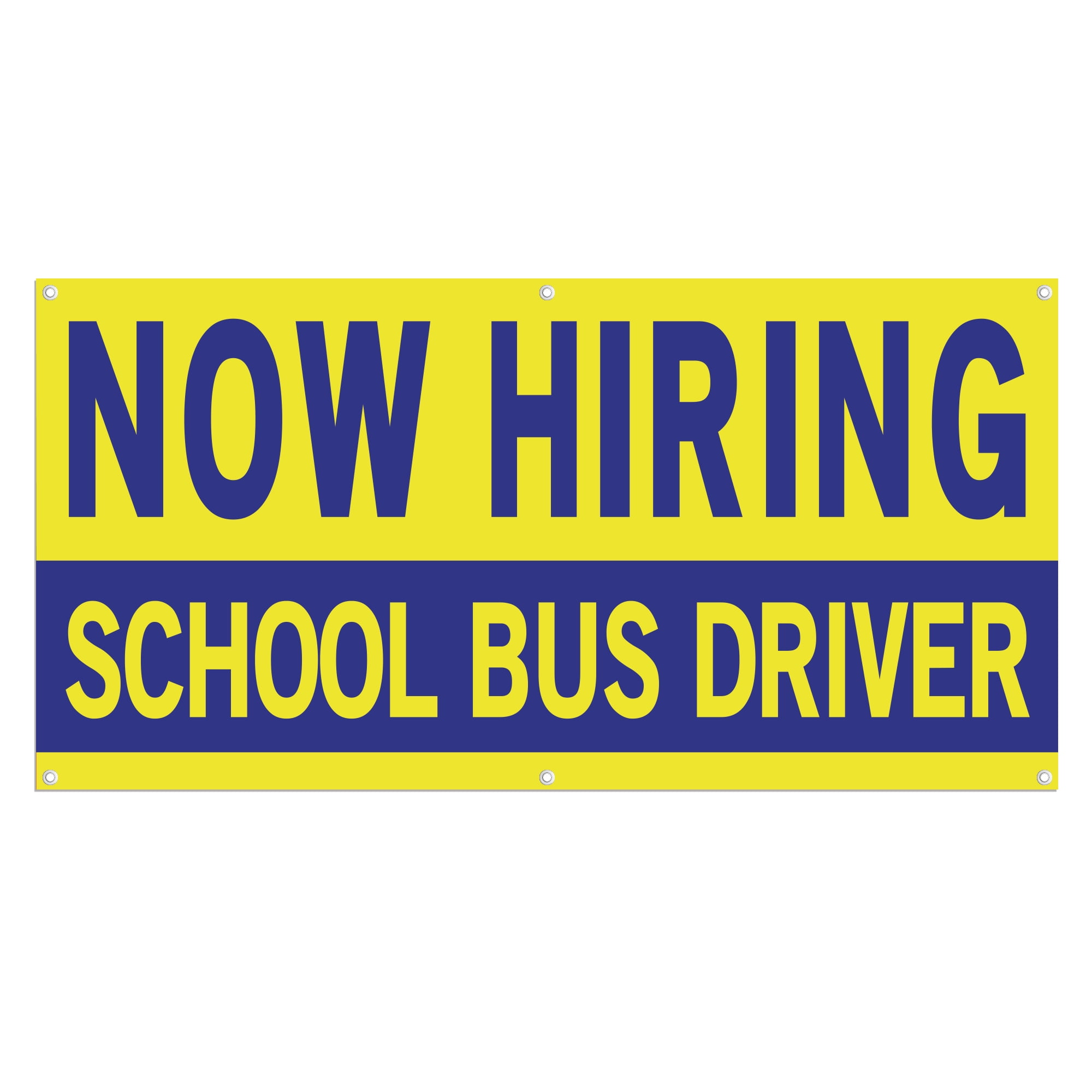 Now Hiring School Bus Drivers 13 oz Heavy Duty Vinyl Banner School Bus ...
