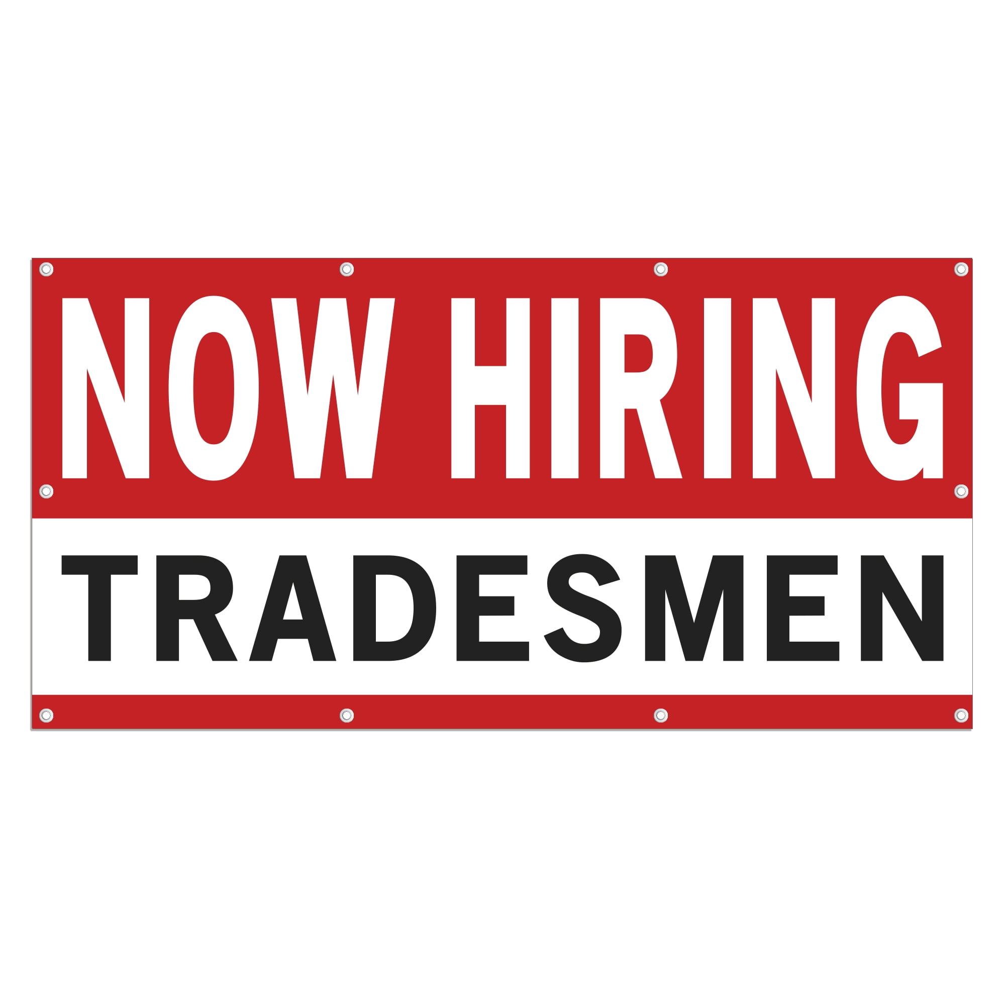 Now Hiring Tradesmen 13 oz Heavy Duty Vinyl Banner Tradesman Jobs ...