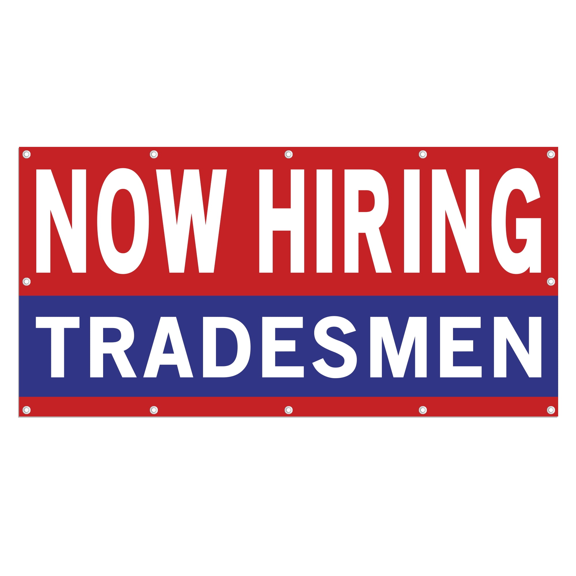 Now Hiring Tradesmen 13 oz Heavy Duty Vinyl Banner Tradesman Jobs ...