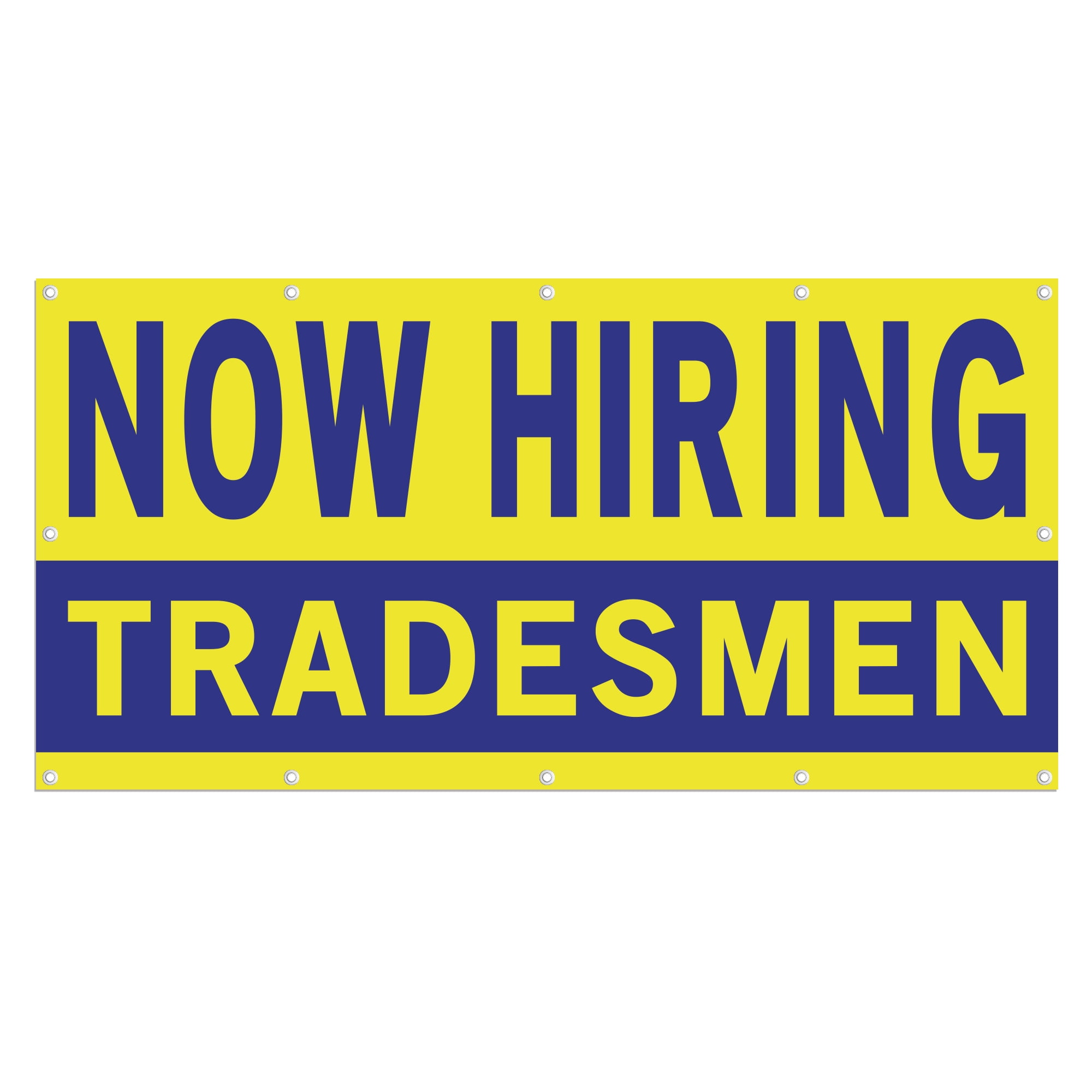 Now Hiring Tradesmen 13 oz Heavy Duty Vinyl Banner Tradesman Jobs ...
