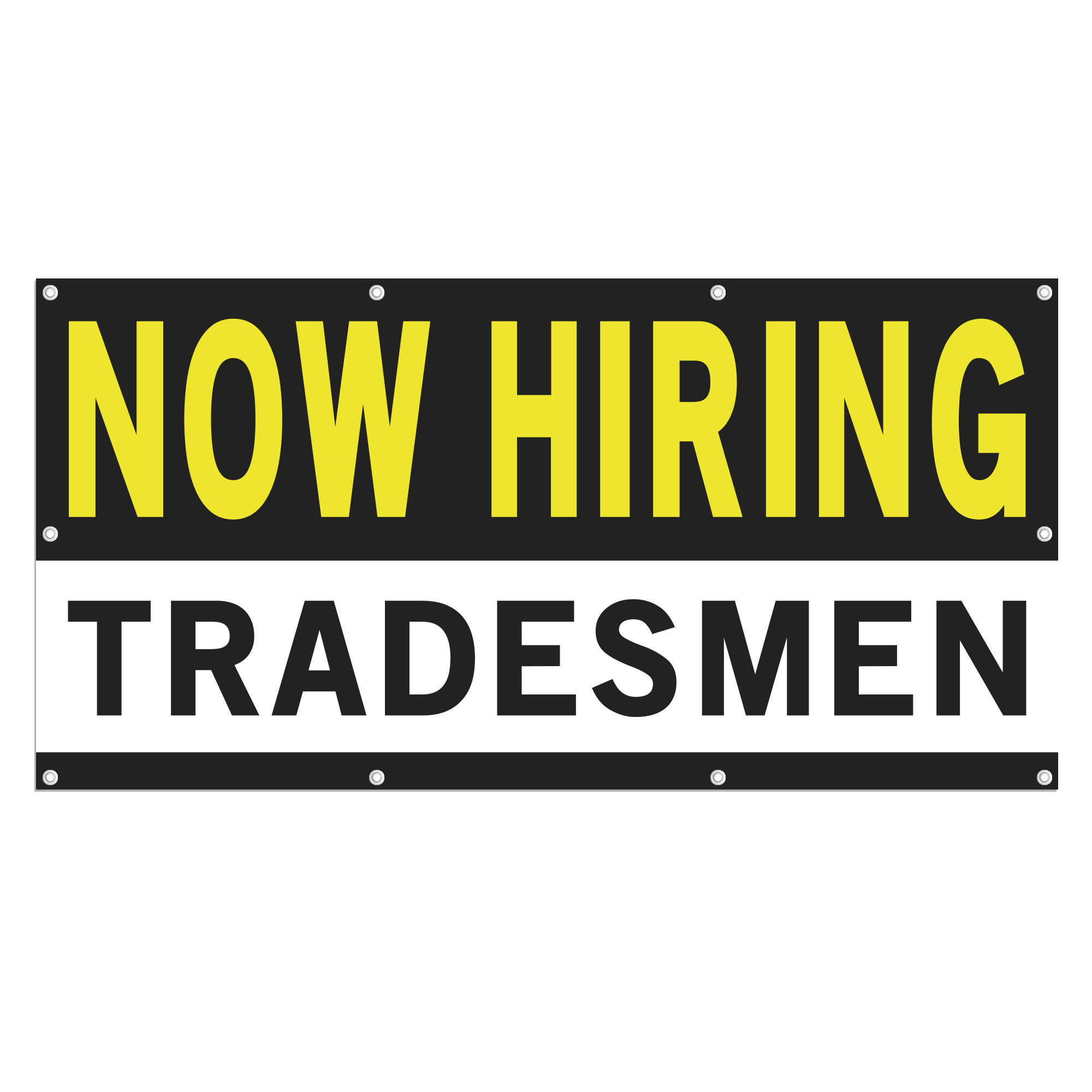Now Hiring Tradesmen 13 oz Heavy Duty Vinyl Banner Tradesman Jobs Available Tradesperson Help ...