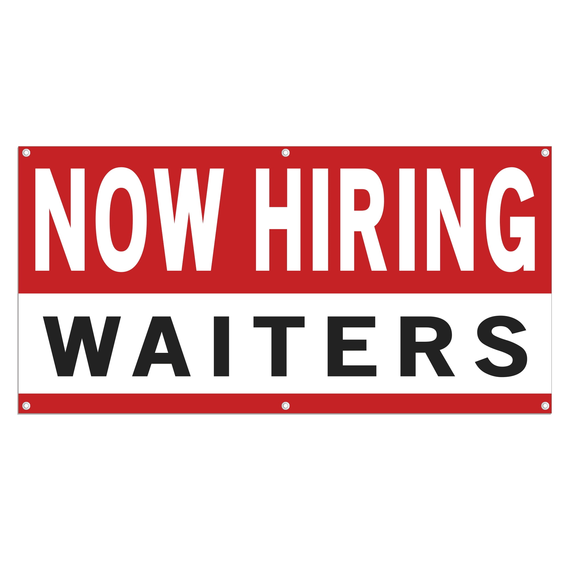 Now Hiring Waiters 13 oz Heavy Duty Vinyl Banner Waitress Waiter Jobs ...
