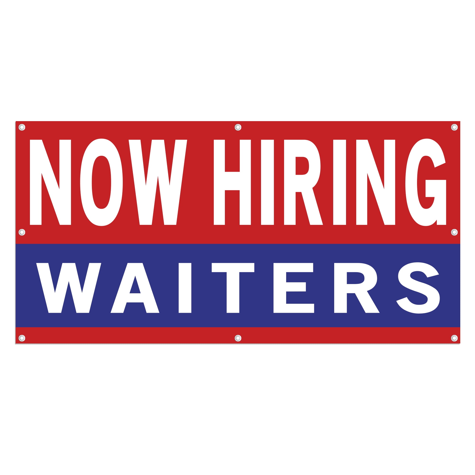 Now Hiring Waiters 13 oz Heavy Duty Vinyl Banner Waitress Waiter Jobs ...