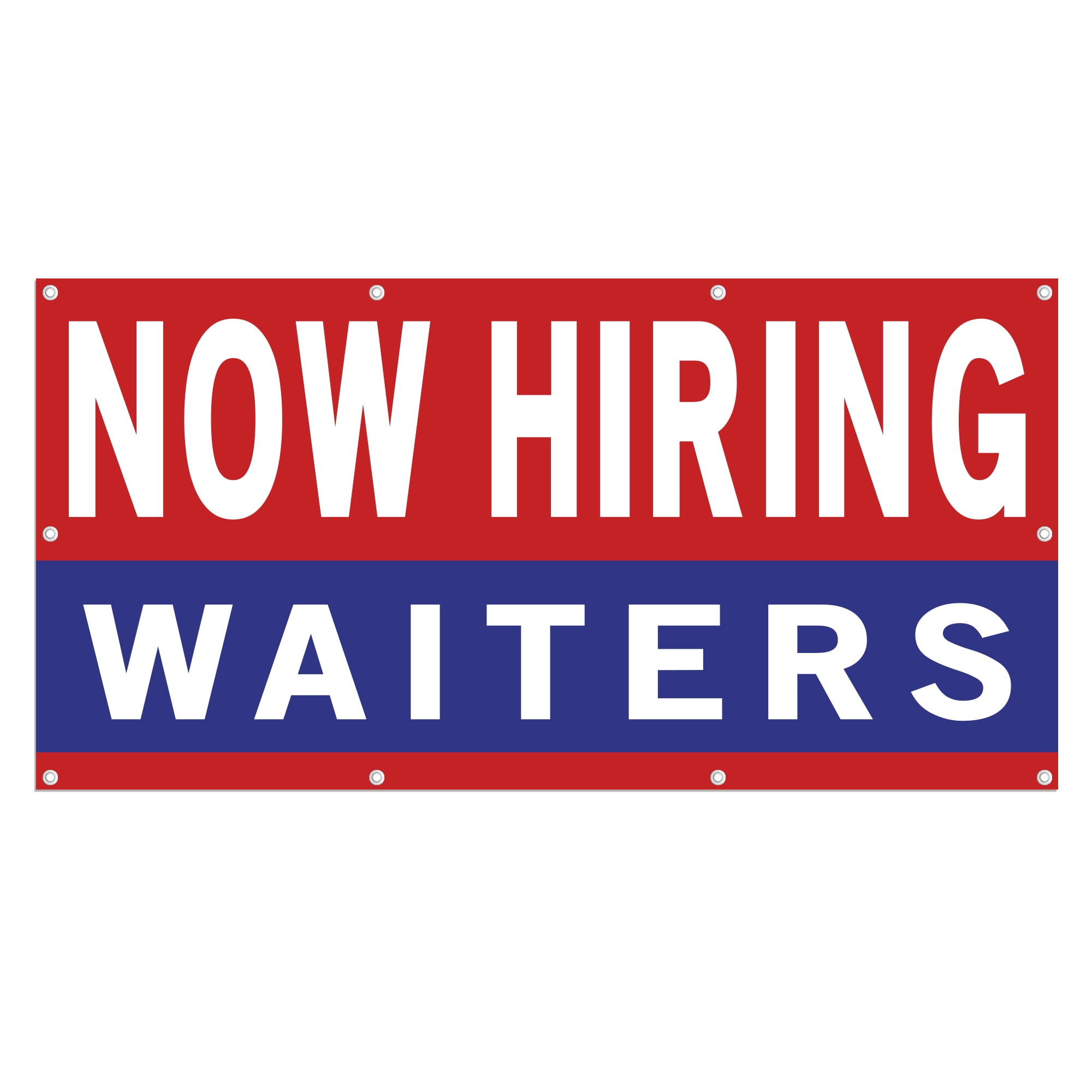 Now Hiring Waiters 13 oz Heavy Duty Vinyl Banner Waitress Waiter Jobs ...