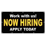 Now Hiring Work with us! Apply Today 13 oz Heavy Duty Vinyl Banner ...