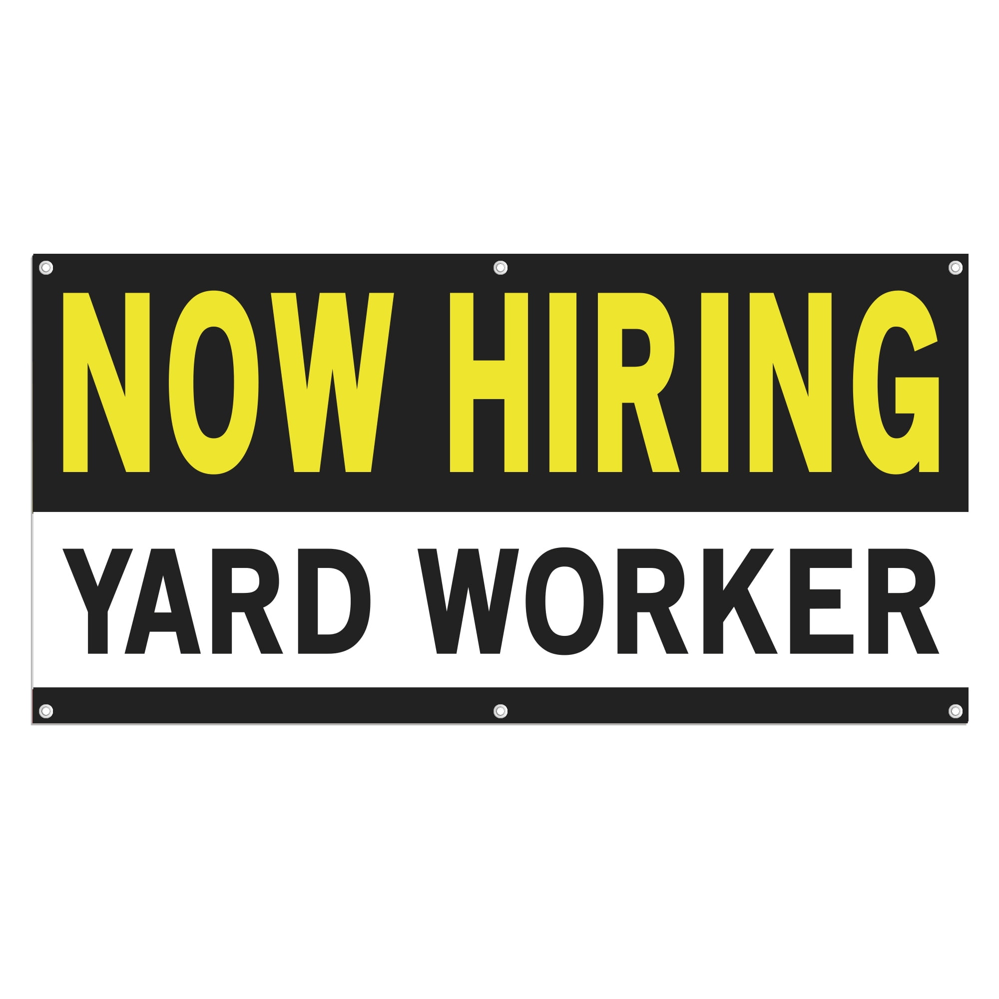 Now Hiring Yard Worker 13 oz Heavy Duty Vinyl Banner Yard Worker Jobs ...