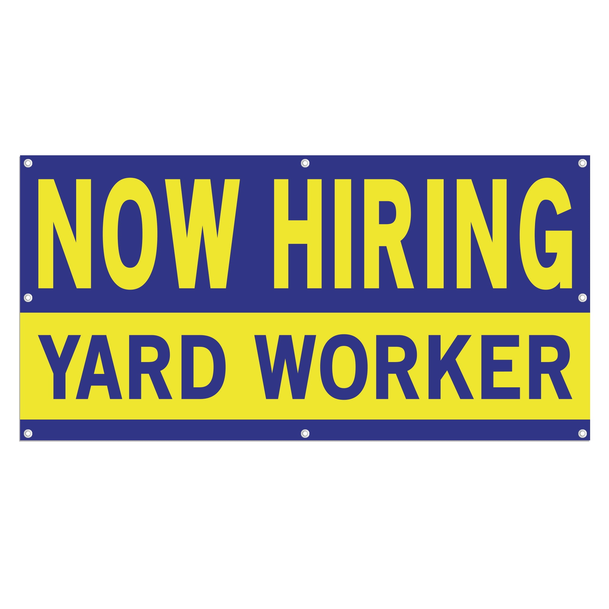 Now Hiring Yard Worker 13 oz Heavy Duty Vinyl Banner Yard Worker Jobs ...
