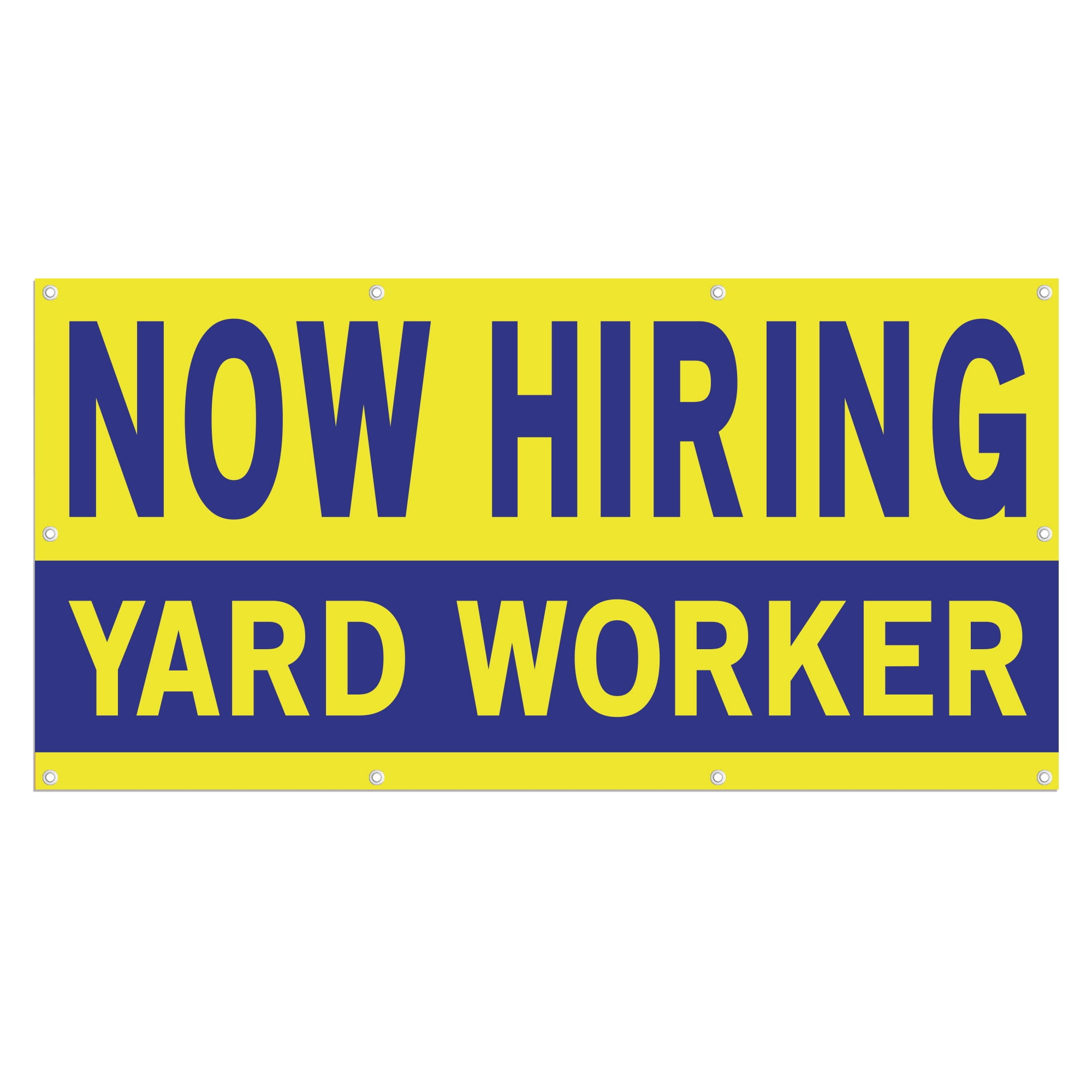 Now Hiring Yard Worker 13 oz Heavy Duty Vinyl Banner Yard Worker Jobs ...