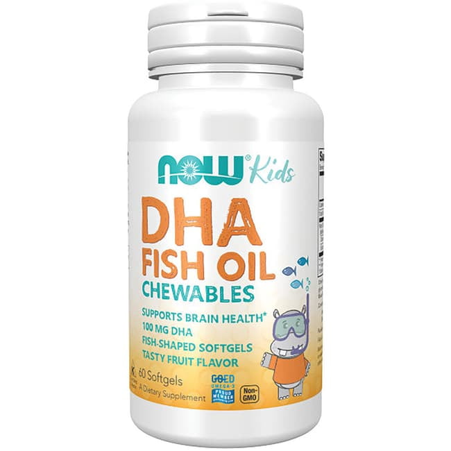 Now Omega Children's Fish Oil, Kid's Chewable DHA Cognitive Support ...