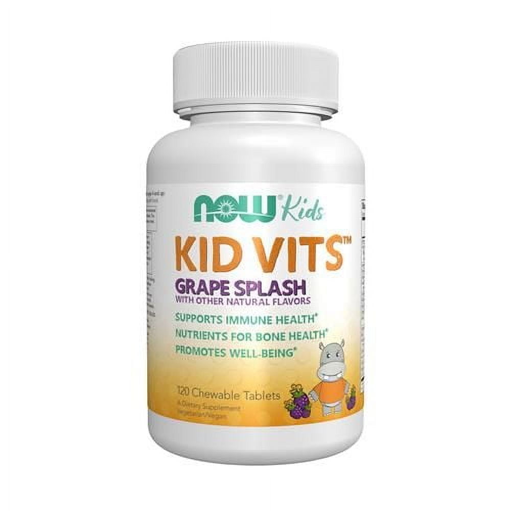 Now Kids Supplements, Kid Vits Multivitamin, Grape Flavor, 120 Chewable ...