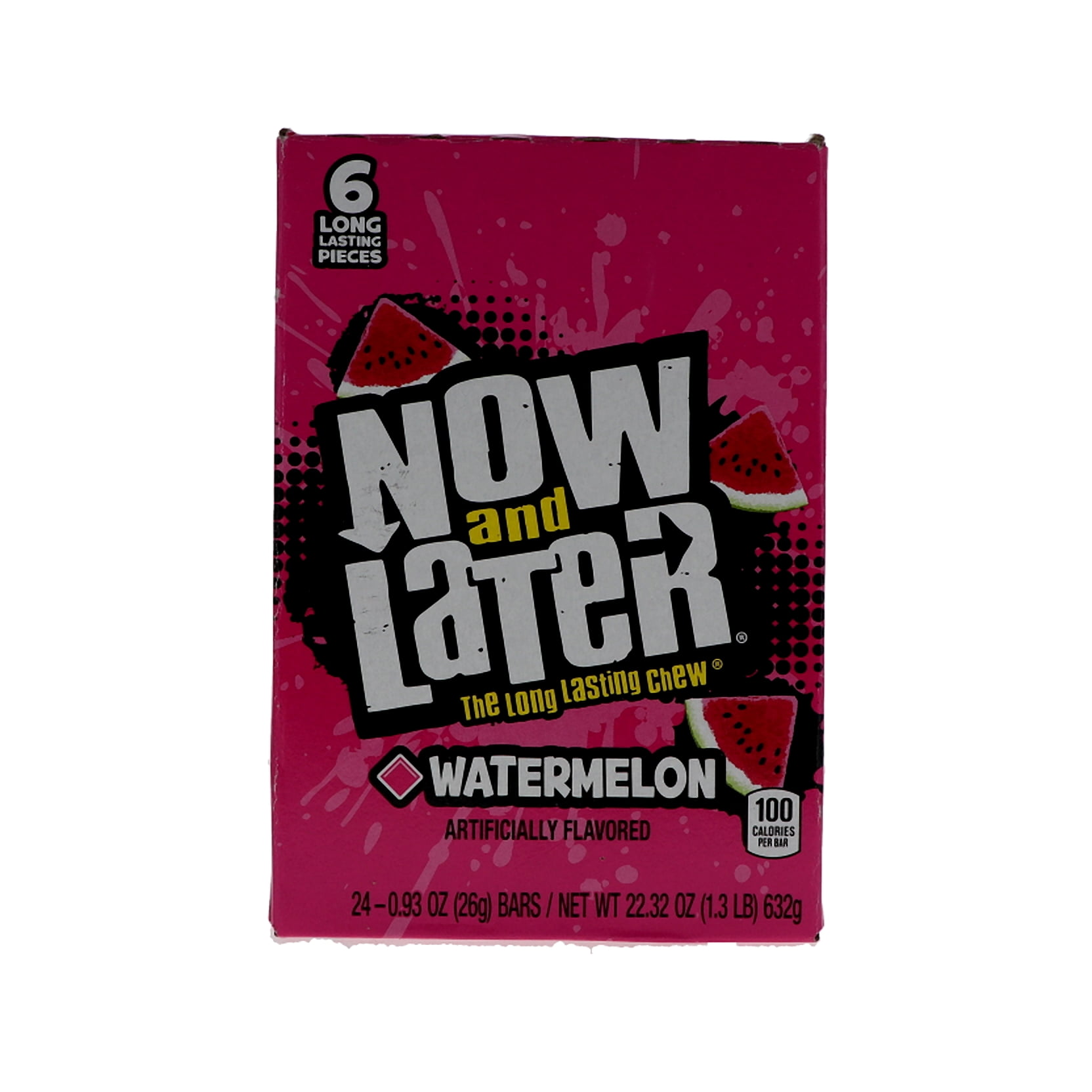 Now & Later Changemakers Watermelon 24 Count - 6 Pieces - Walmart.com