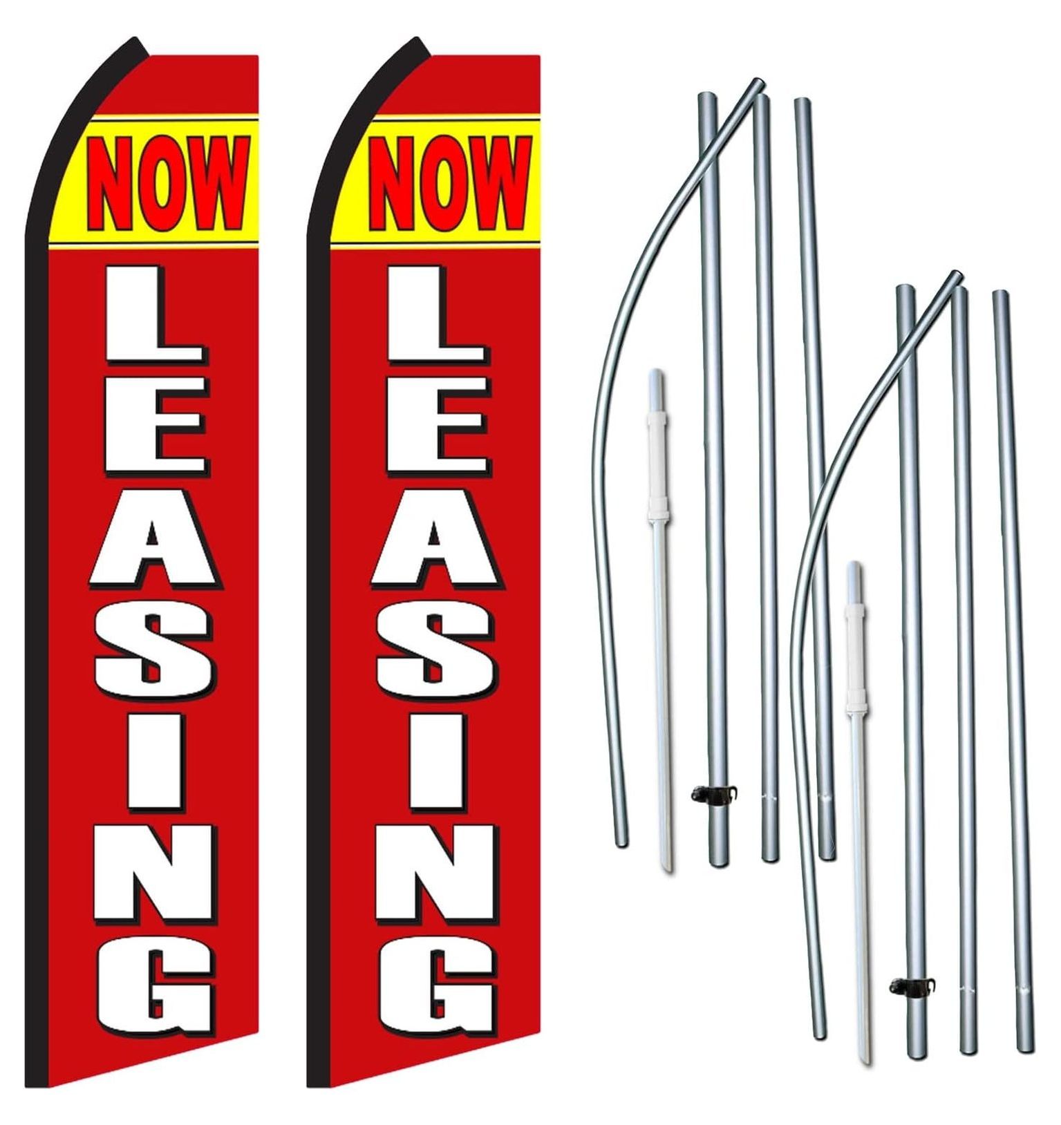 Now Leasing - 2 Pack of Swooper Flag Sets - Includes 2 Swooper Flags ...