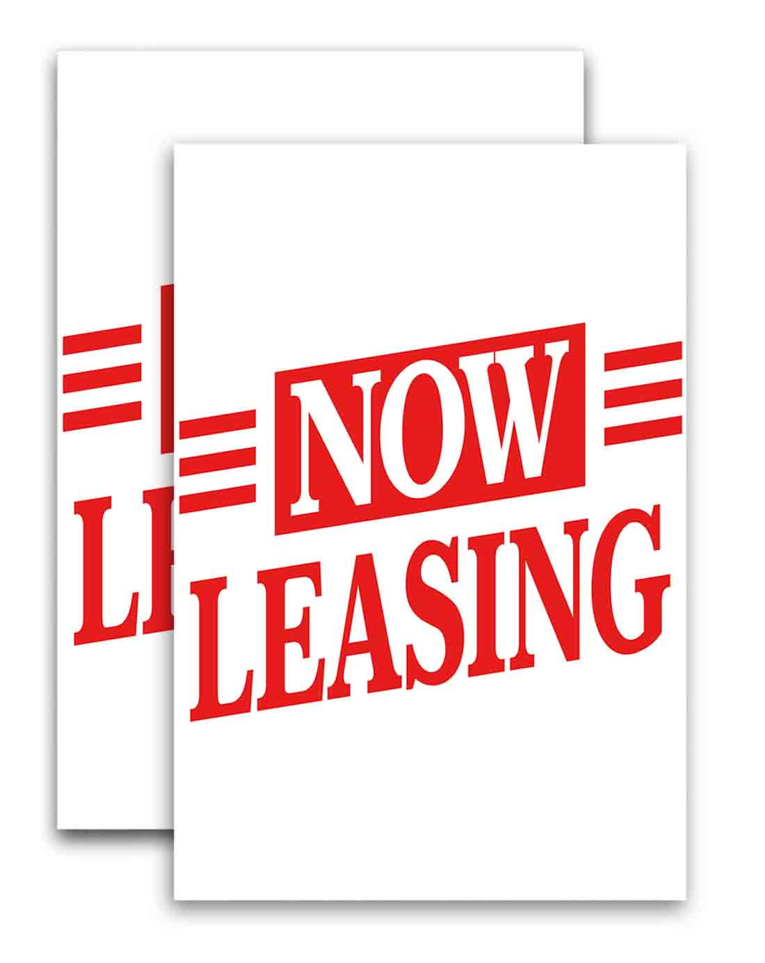 Now Leasing (24" X 36") Vinyl Decal Only (Pack of 2) |Sign|Sticker ...