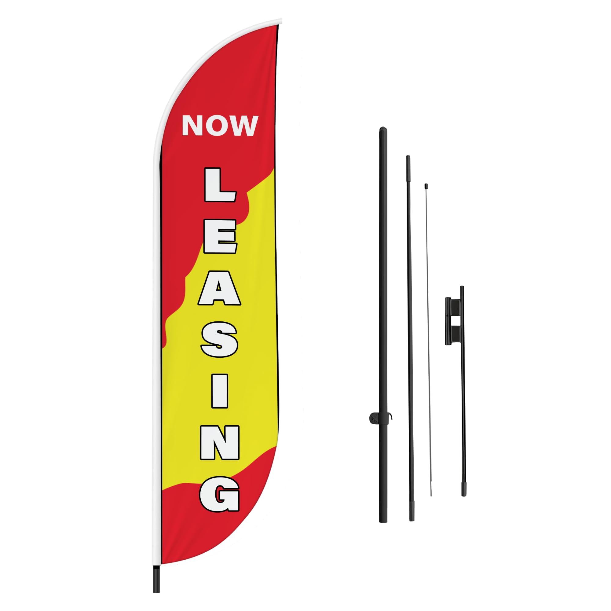 Now Leasing Feather Flag(11.5feetX2.5feet) by DreamController | Outdoor ...