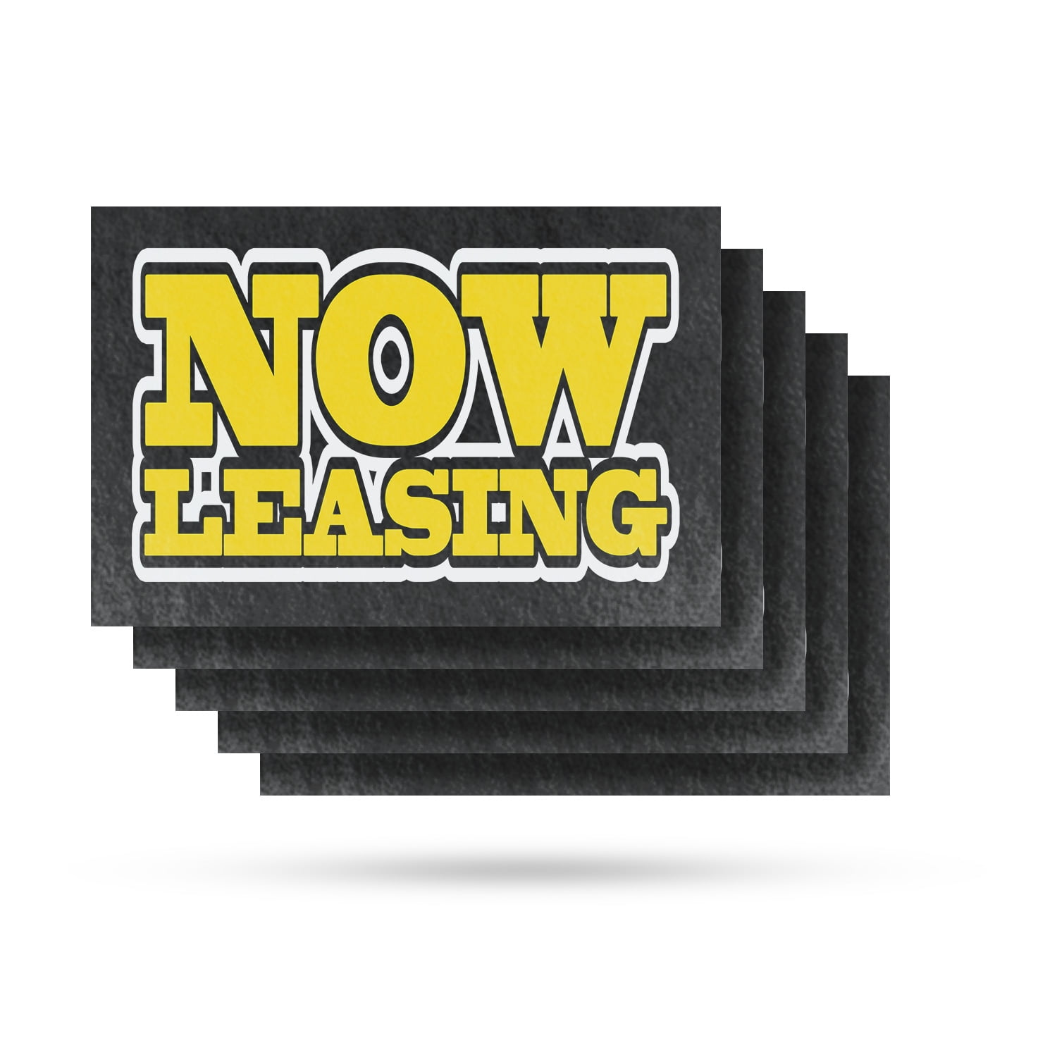 Now Leasing Vinyl Decal 5 Pack of 18 Inch x 24 Inch Weatherproof Heavy ...