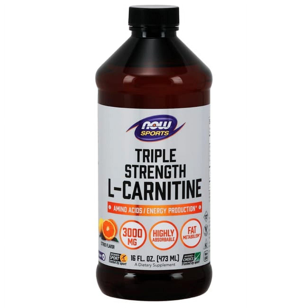 Now Liquid L-Carnitine 3000mg, 16 Fl oz - Walmart.com