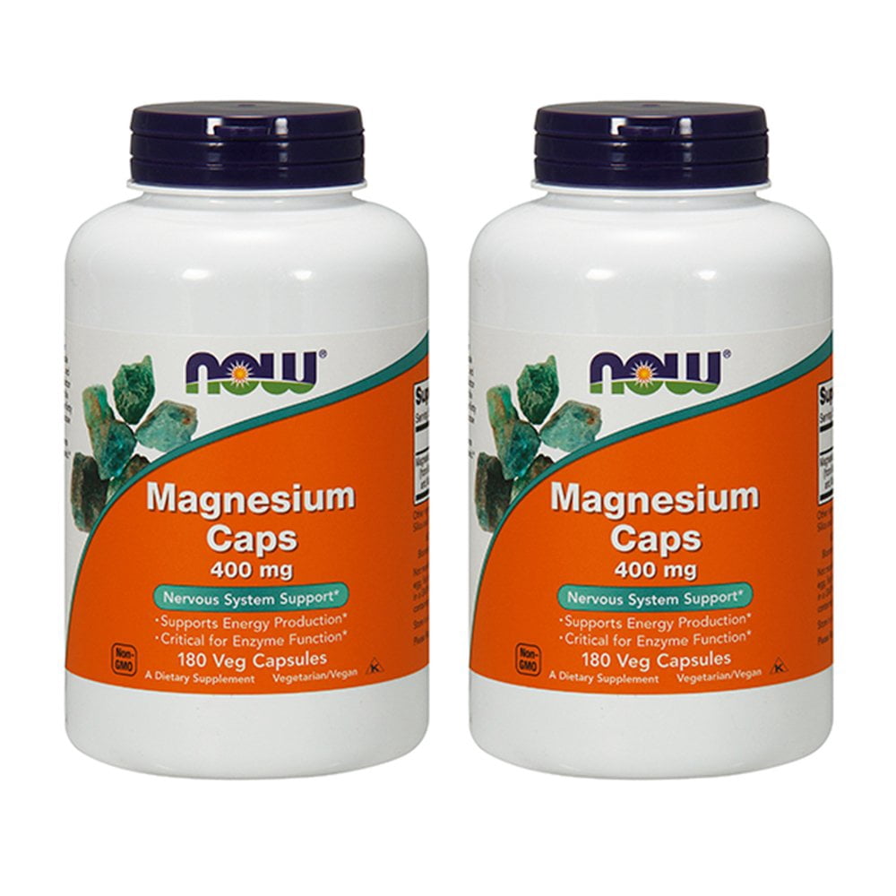 Now Magnesium 400Mg,180 Capsules (Pack Of 2) - Walmart Business Supplies