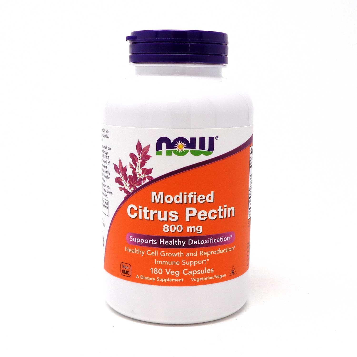 NOW Foods Modified Citrus Pectin Supplement, 800 mg, 180 Veg Capsules ...
