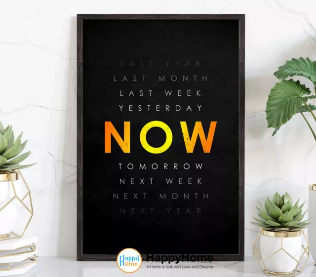 Now Motivational Quotes Inspirational Wall Art Office Decor Now ...