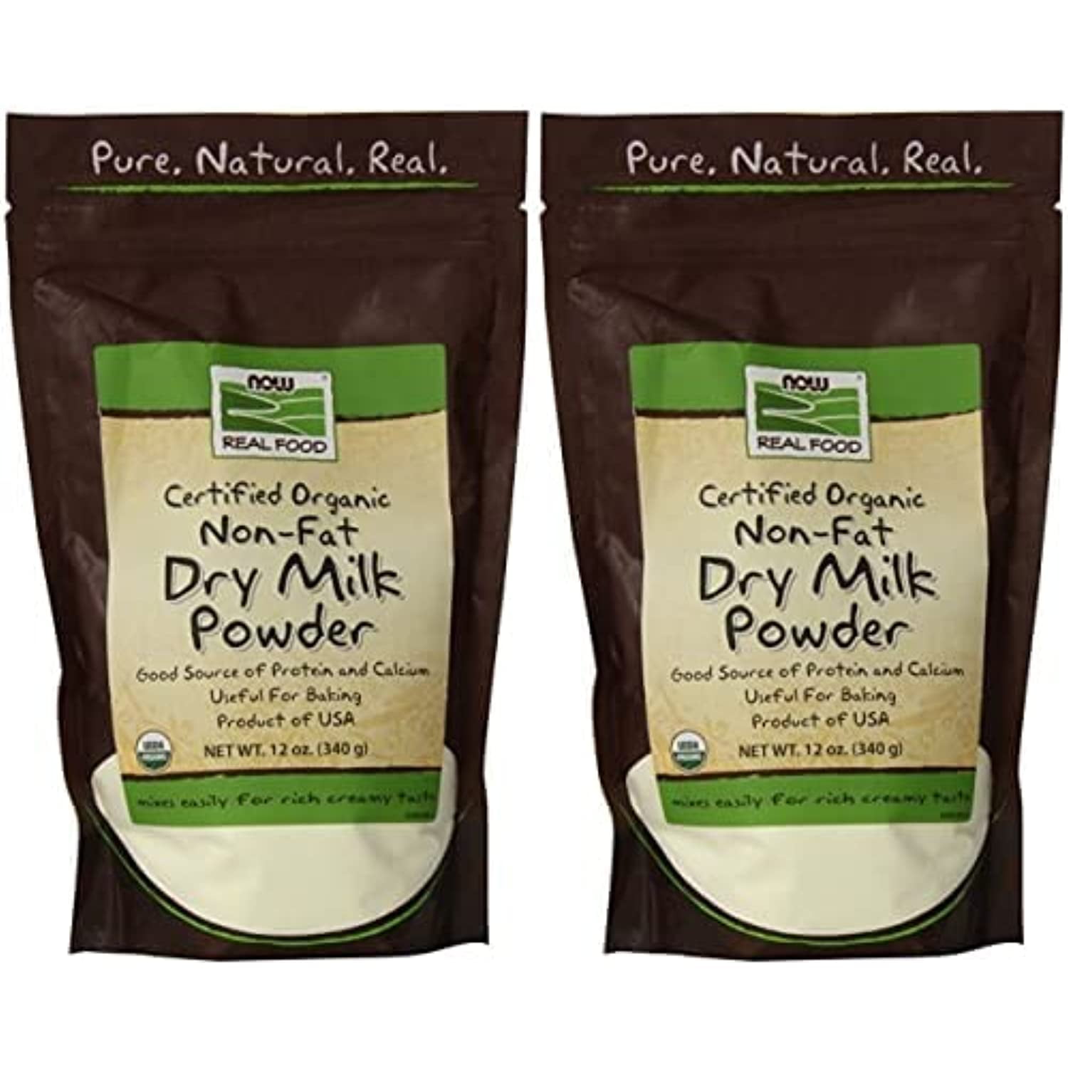 Now Natural Foods, Organic Non-Fat Dry Milk Powder With Protein And ...