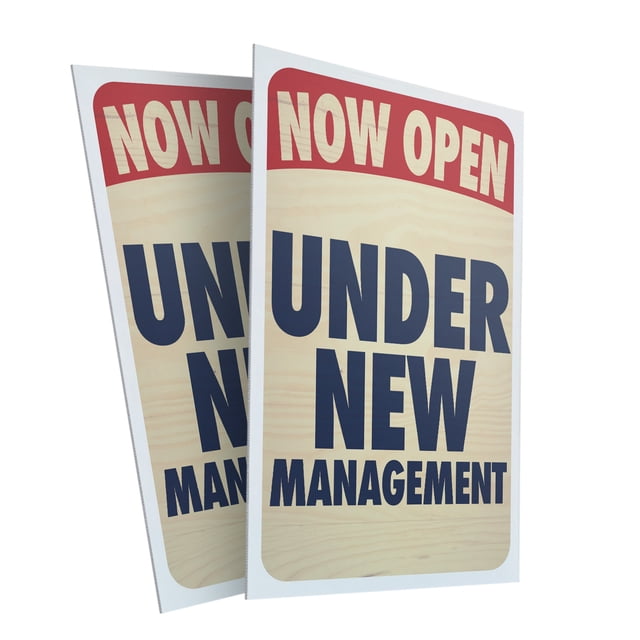 Now Open (2-PACK) 24" x 36" Plastic Signs | Sign Insert 4mm Corrugated ...