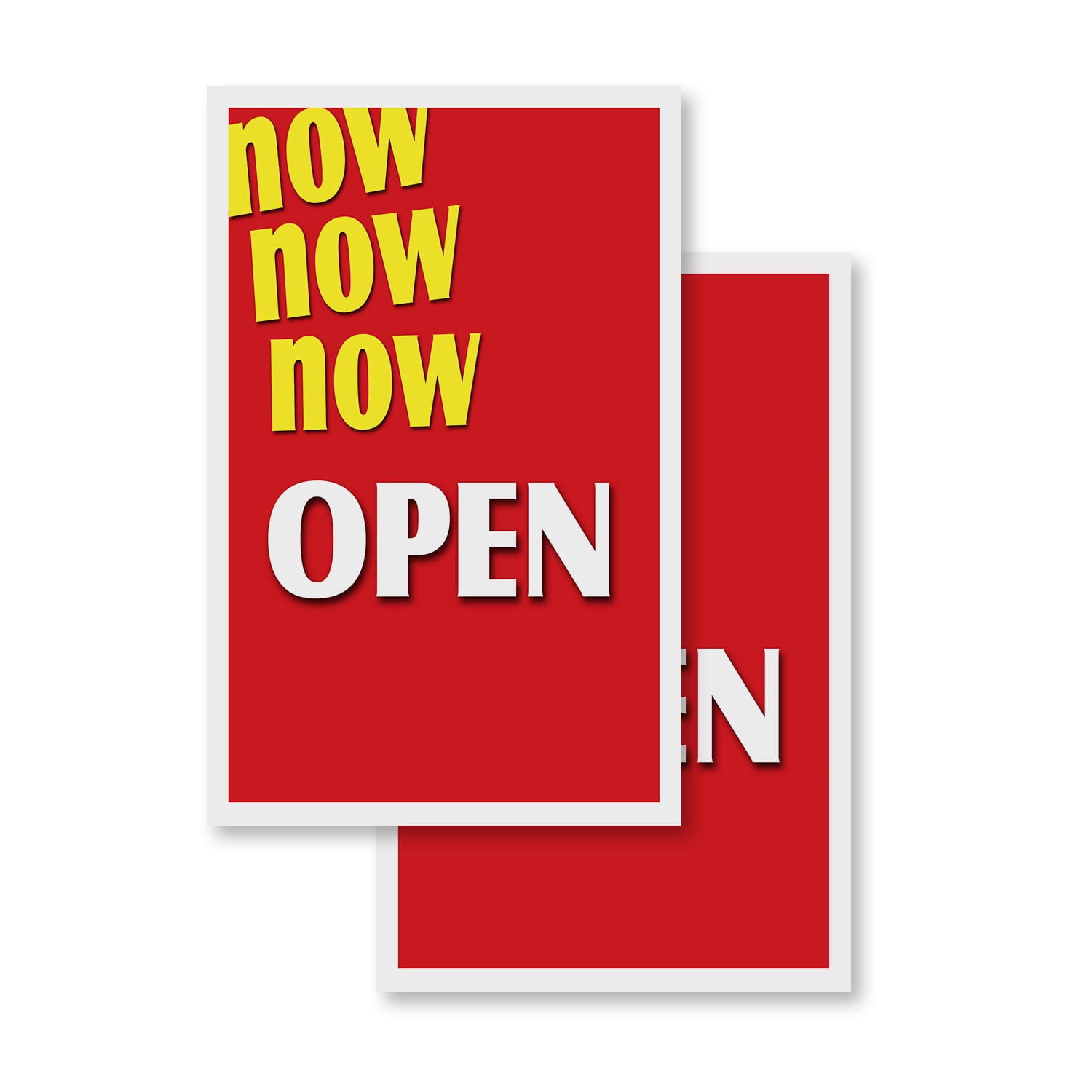 Now Open (2-PACK) 24" x 36" Vinyl Decals | Sign Insert Peel & Stick ...