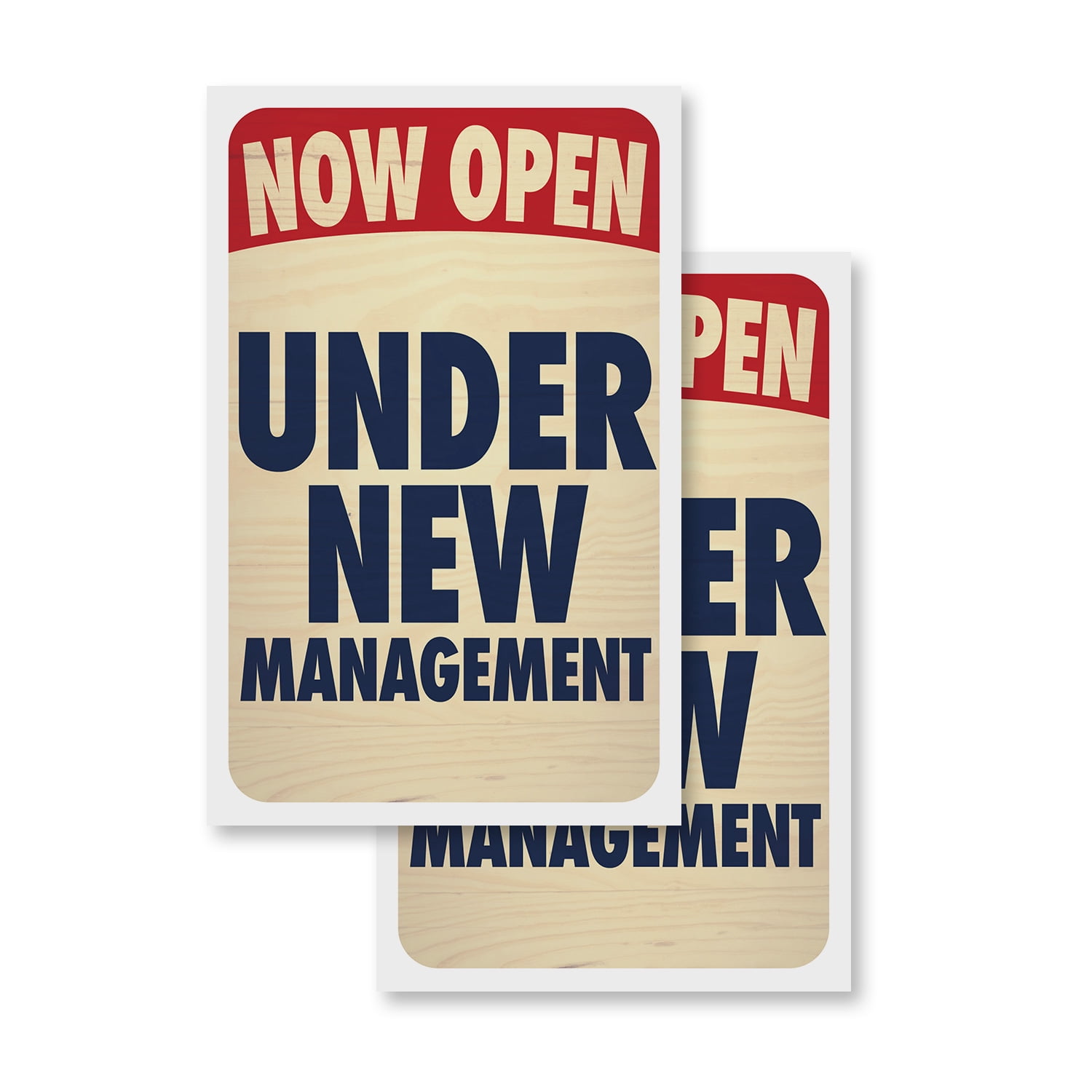 Now Open (2-PACK) 24" x 36" Vinyl Decals | Sign Insert Peel & Stick ...