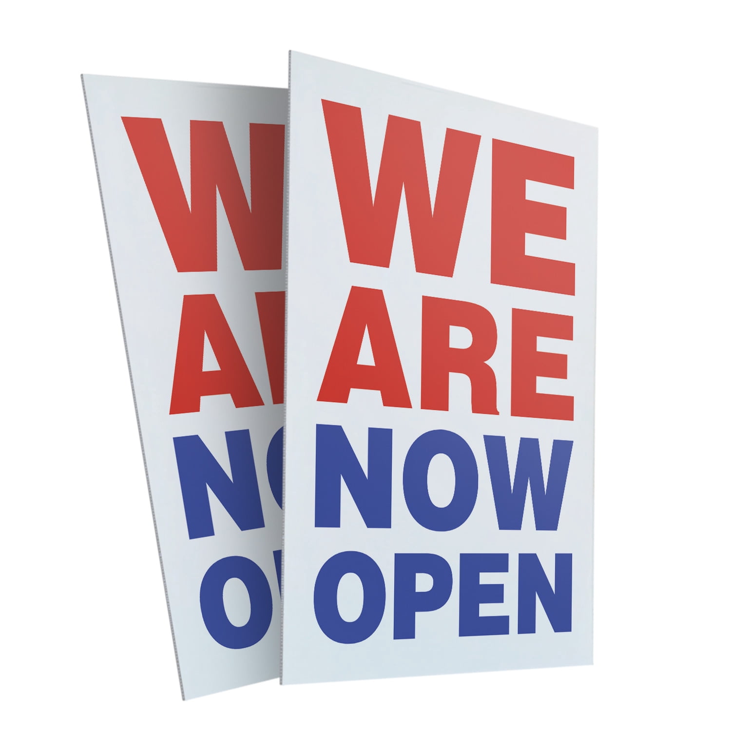 We Are Now Open (2-Pack) 24 Inch x 36 Inch Plastic Signs | Sign Insert ...