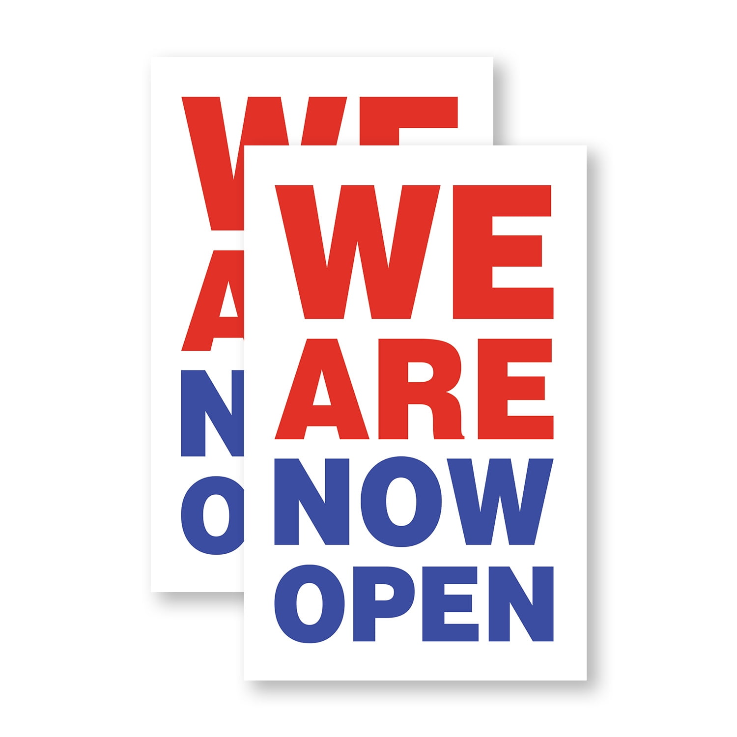We Are Now Open (2-Pack) 24 Inch x 36 Inch Vinyl Decals | Sign Insert ...
