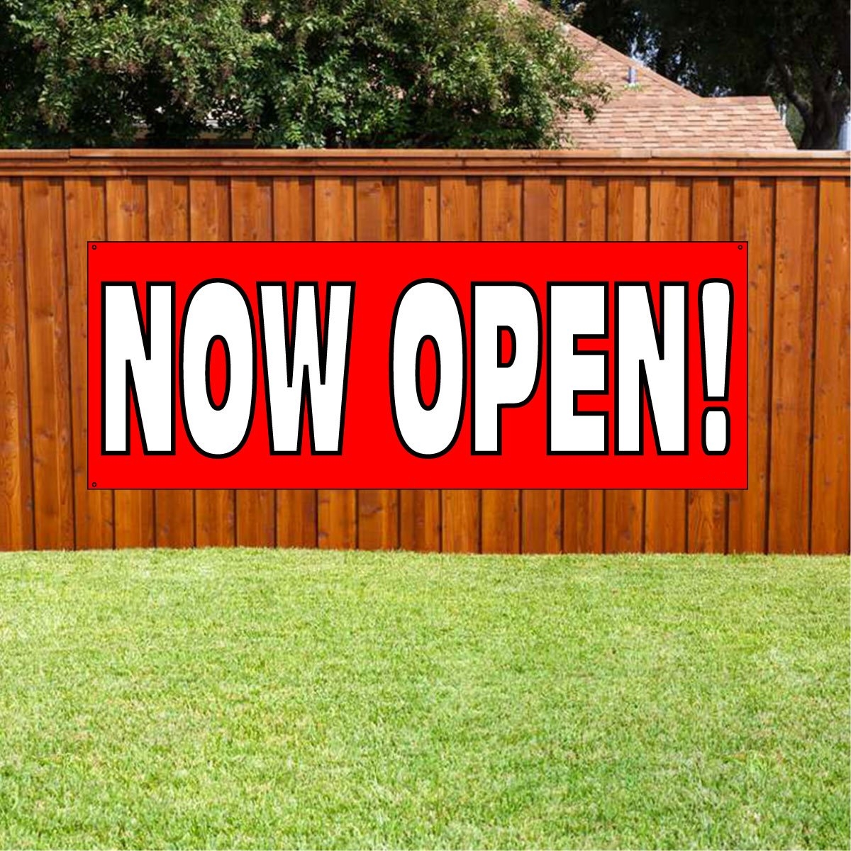 Now Open Banner Garden Outdoor Indoor Signs Polyester Store Hanging ...