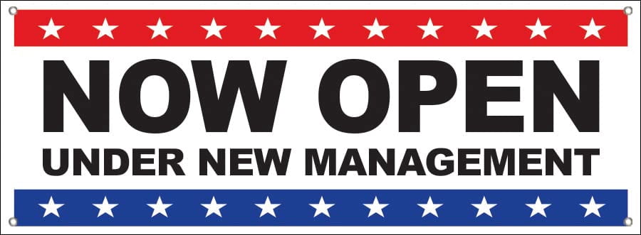 Now Open Banner Garden Outdoor Indoor Signs Polyester Store Hanging ...