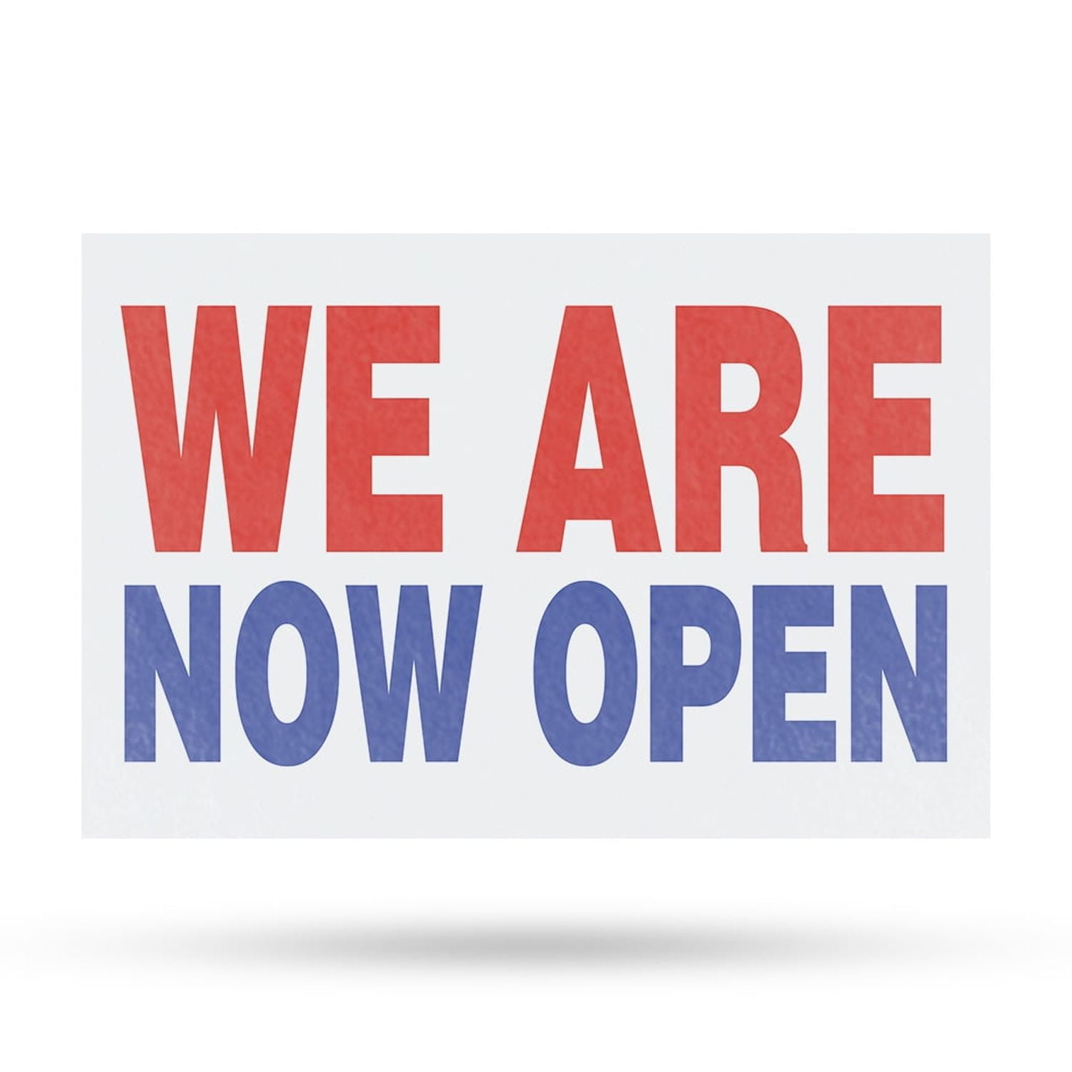 We Are Now Open Vinyl Decal 18 Inch x 24 Inch Weatherproof Heavy-Duty ...