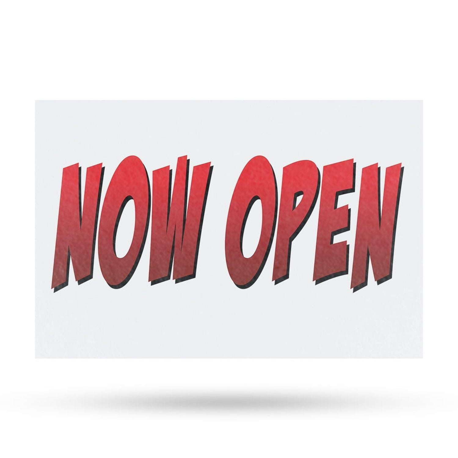 Now Open Vinyl Decal 24 Inch x 36 Inch Weatherproof Heavy-Duty Adhesive ...