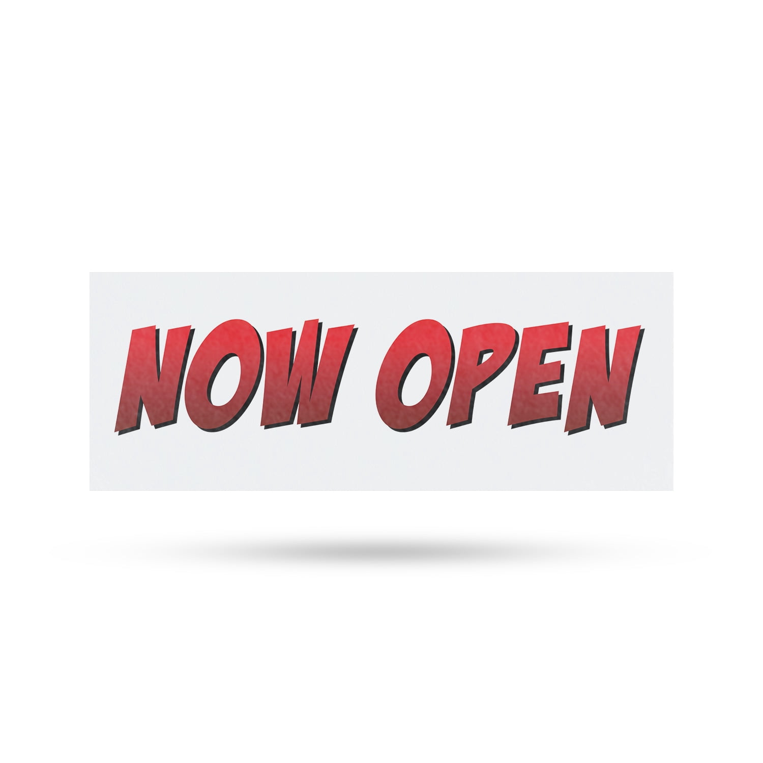 Now Open Vinyl Decal 36 Inch x 14 Inch Weatherproof Heavy-Duty Adhesive ...