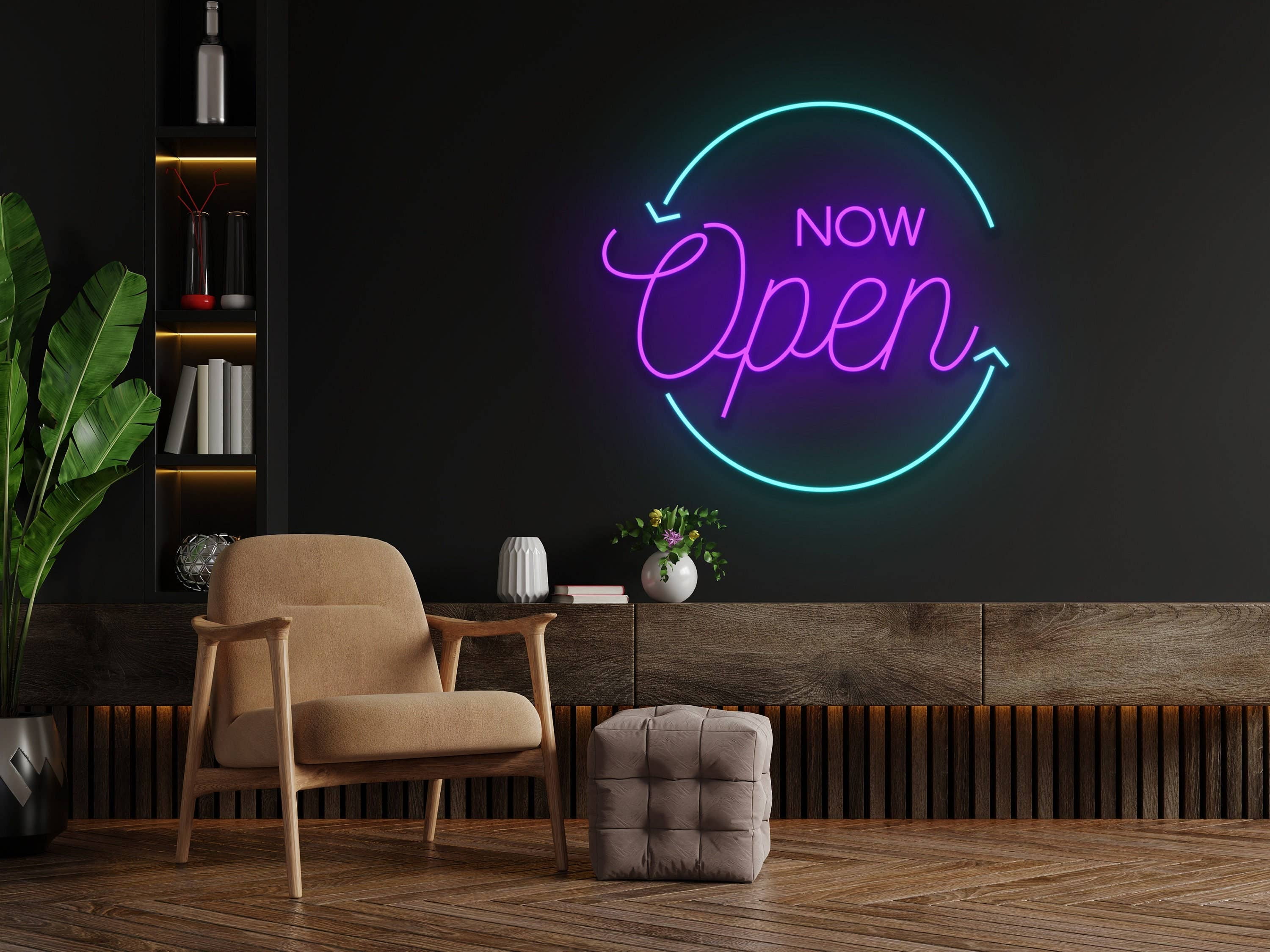 Now Open Welcome Hanging Neon Signs, Welcome Sign - Walmart.com