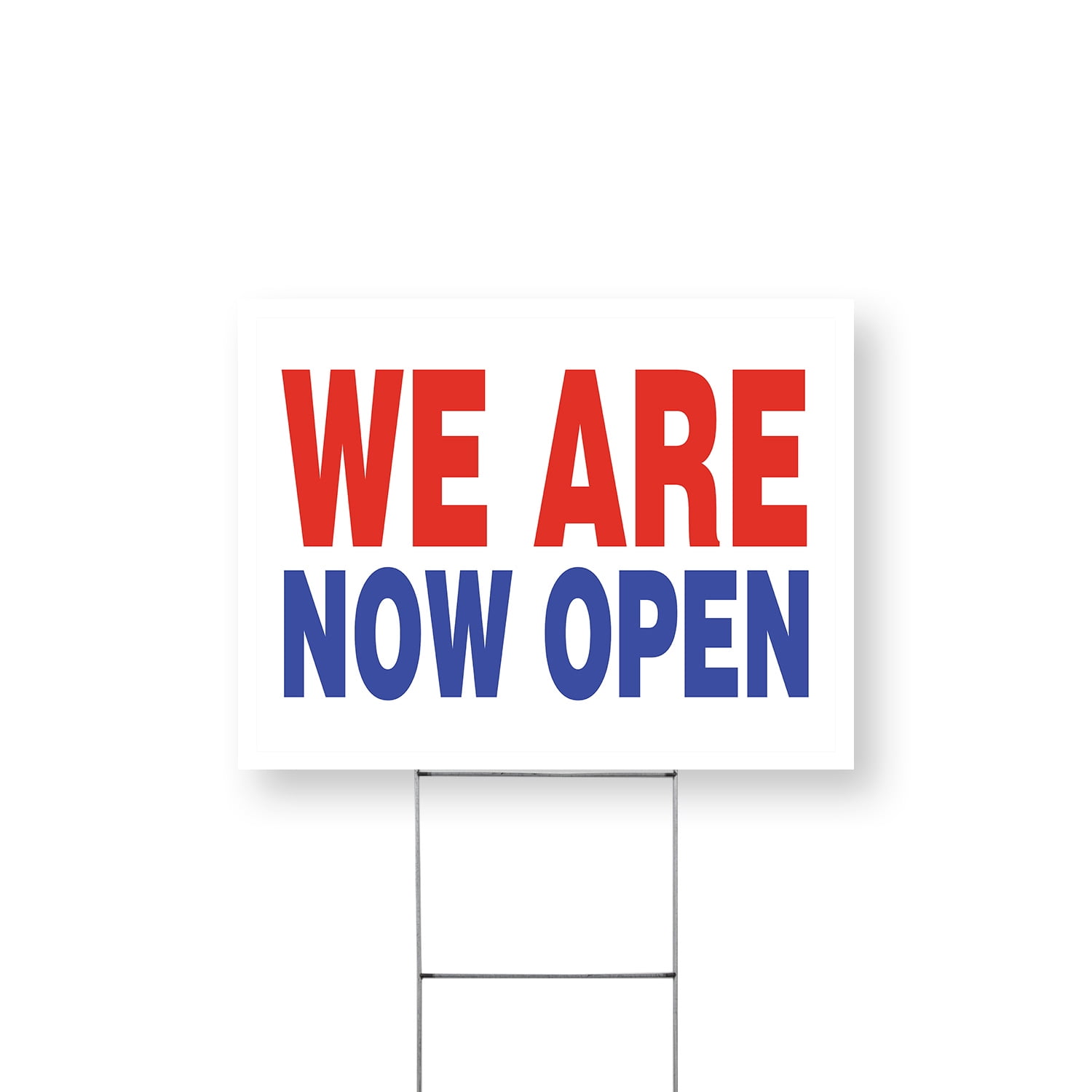We Are Now Open Yard Sign 12 Inch x 16 Inch Double Sided Weatherproof ...