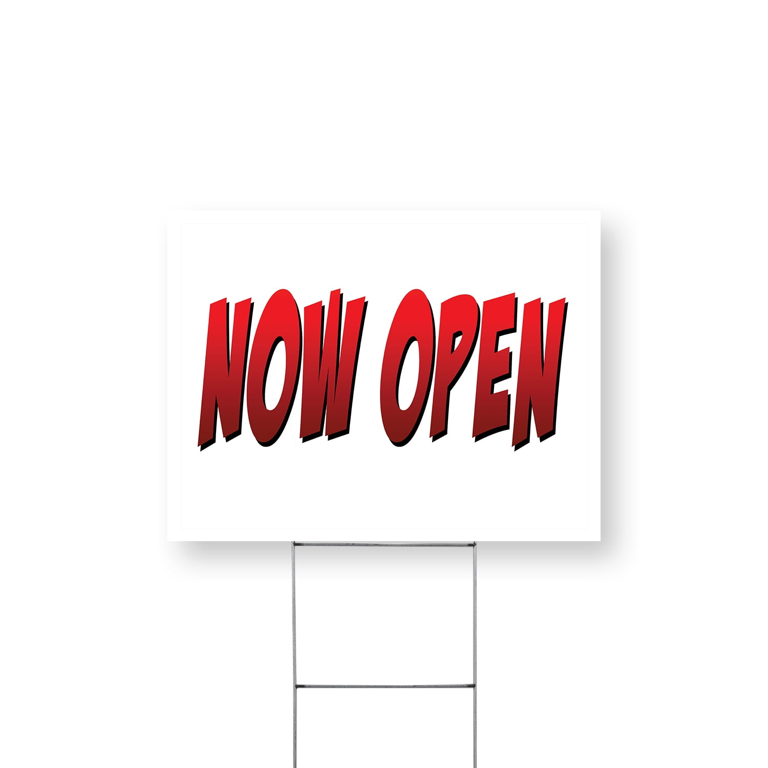 Now Open Yard Sign 12 Inch x 16 Inch Single Sided Weatherproof Heavy ...