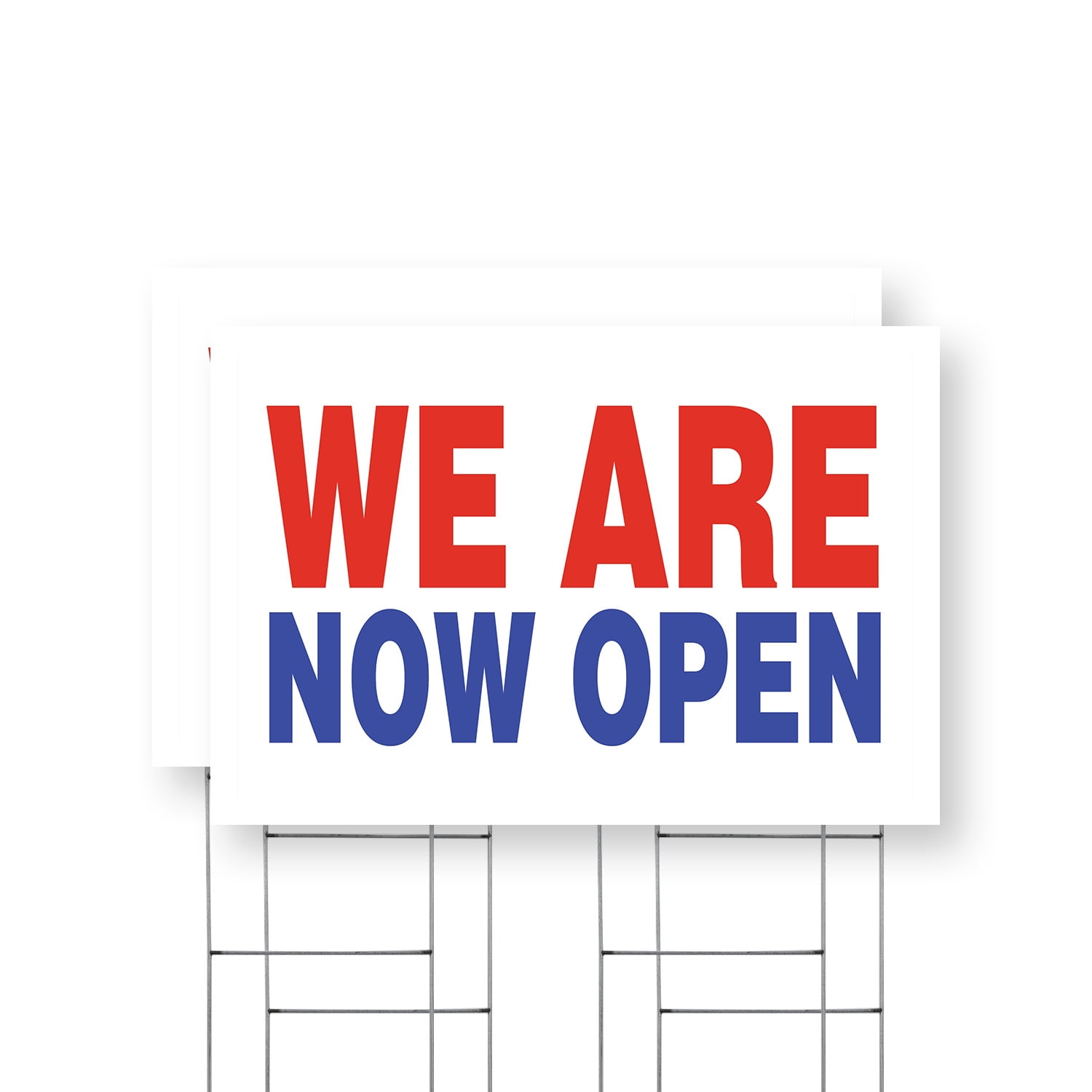 We Are Now Open Yard Sign 2 Pack of 24 Inch x 36 Inch Double Sided ...