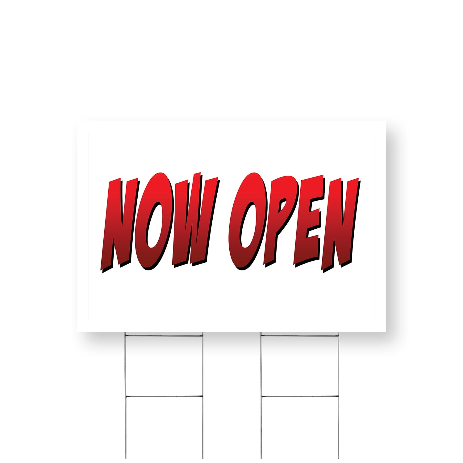 Now Open Yard Sign 24 Inch x 36 Inch Double Sided Weatherproof Heavy ...