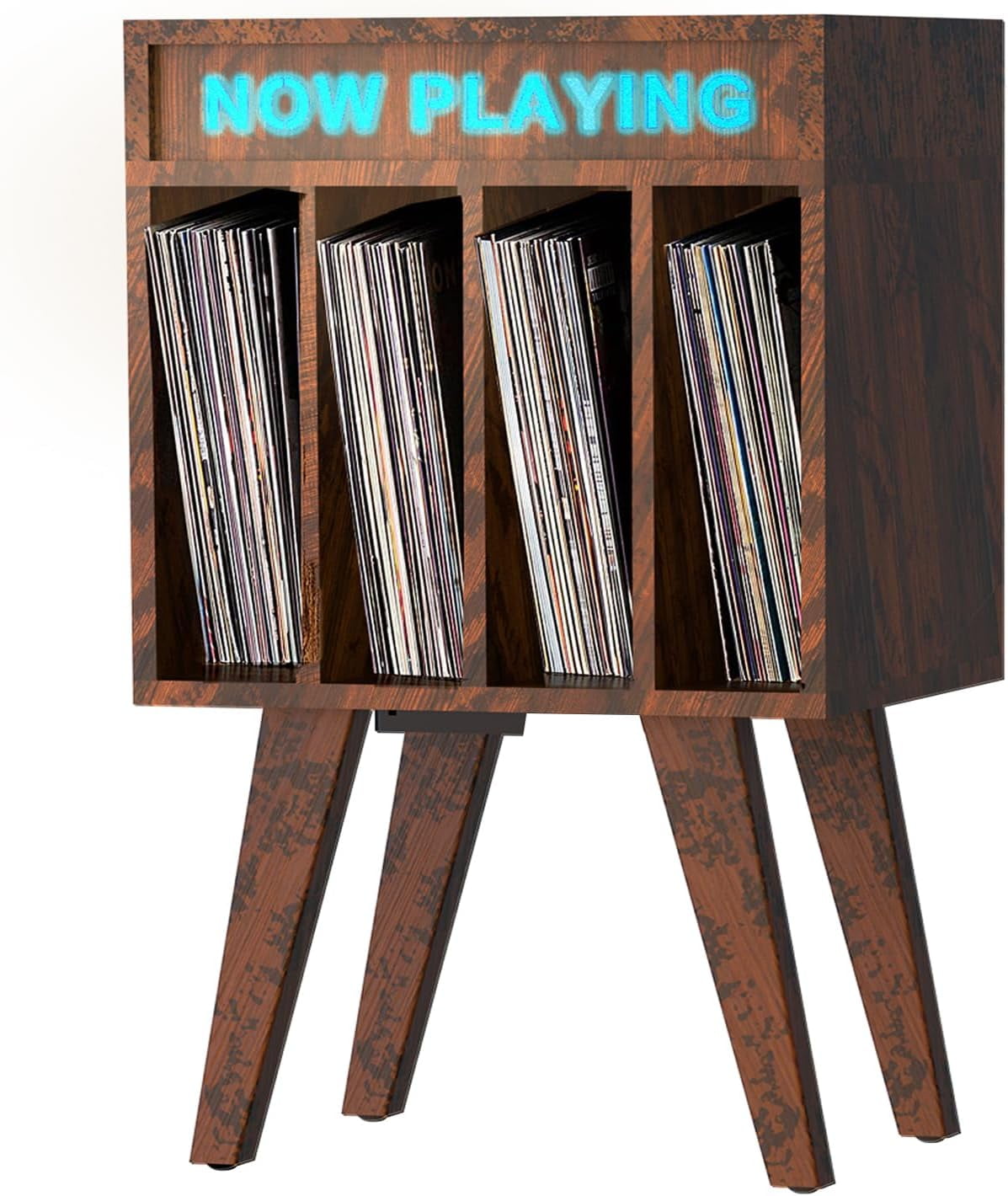 Now Playing Record Player Stand, Holds up to 100 Vinyls, Vinyl Record ...