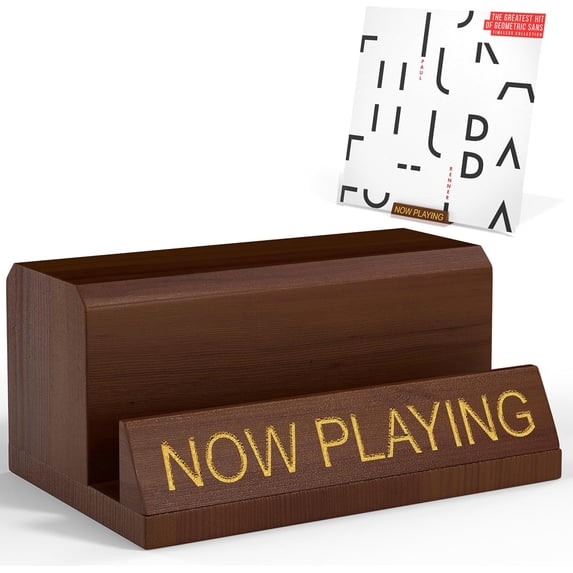Now Playing Vinyl Record Stand | Wooden Holder Display Wood Records ...