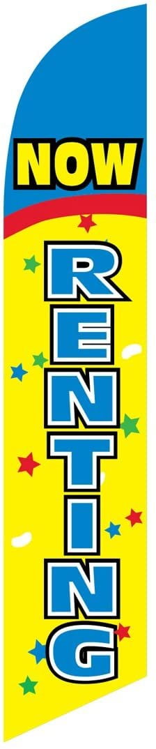 Now Renting Feather Banner Swooper Flag, Replacement Flag Only, Cyan ...